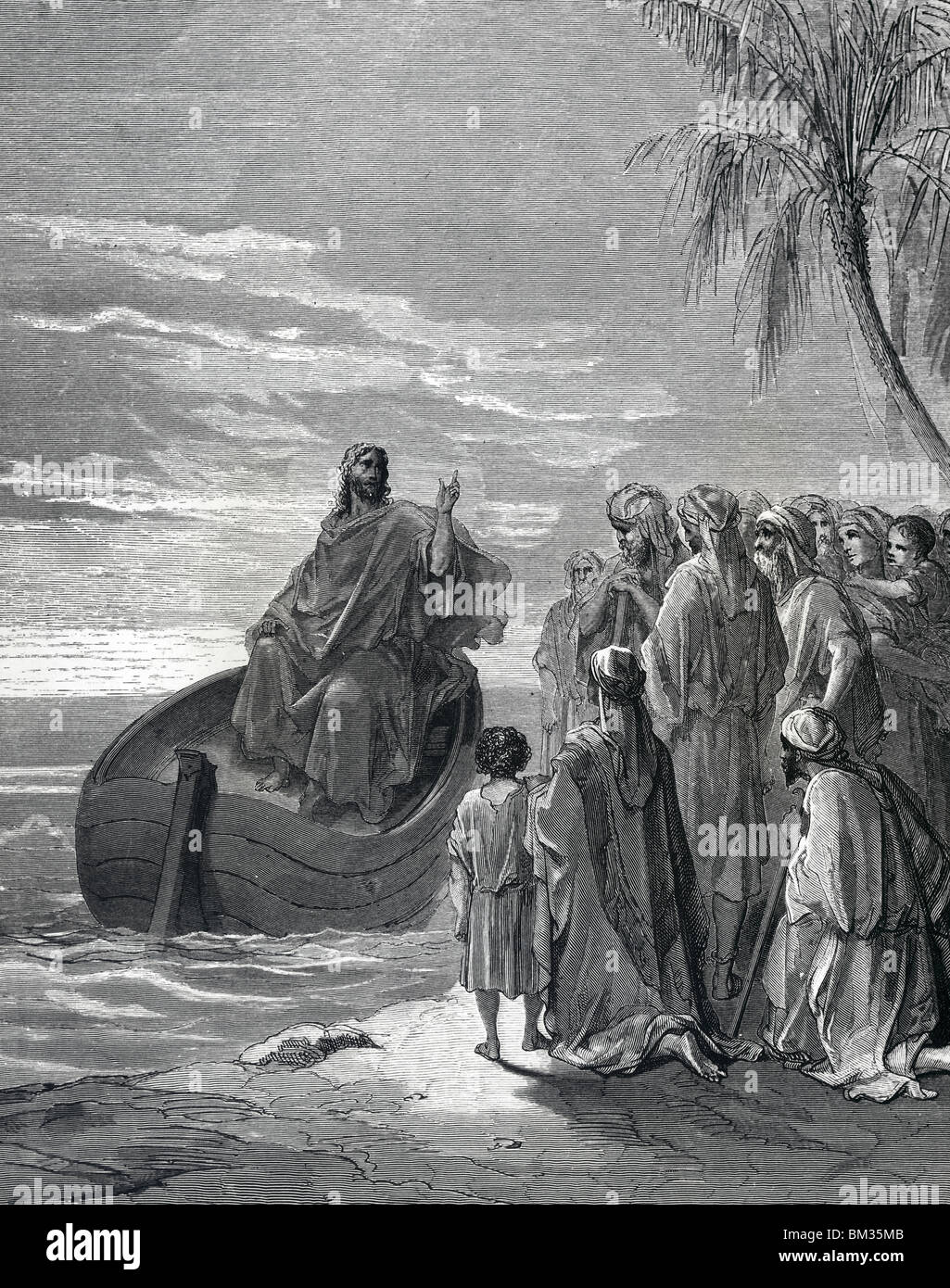 Jesus in the boat painting hi-res stock photography and images - Alamy