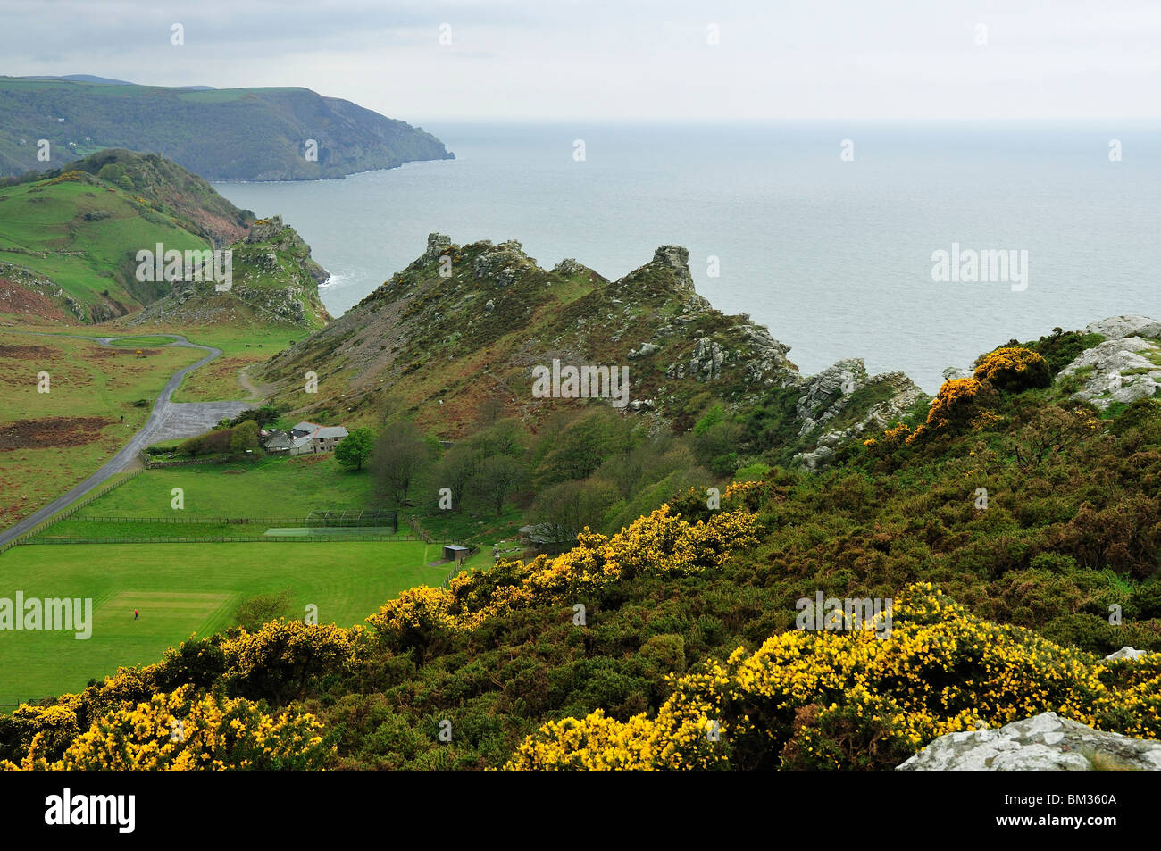 Dry River Valley at Valley Of The Rocks, Exmoor, Devon Stock Photo - Alamy