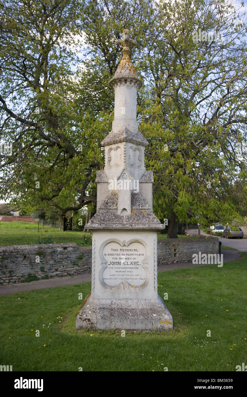 John clare memorial helpston cambridgeshire hi-res stock photography ...