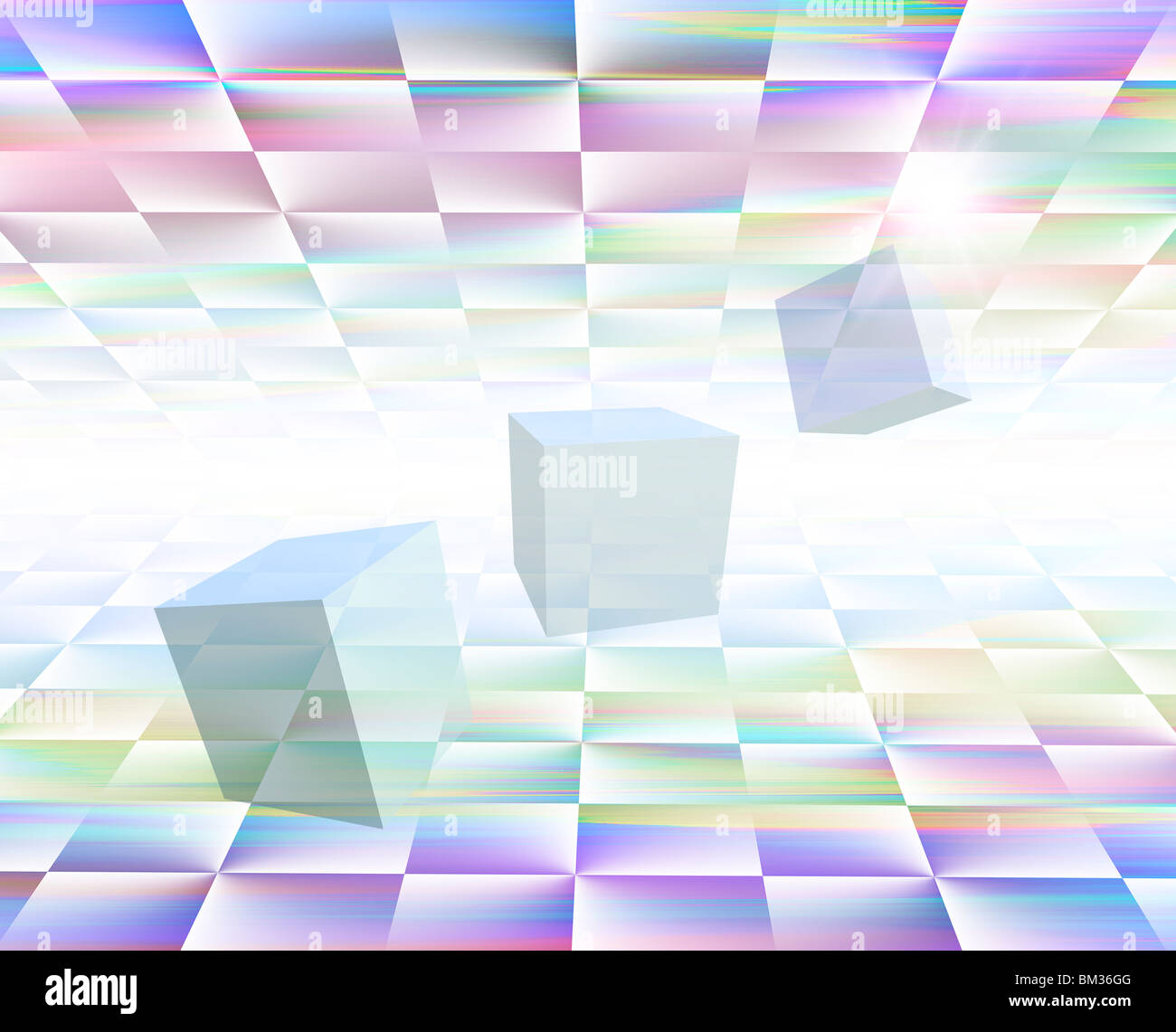 Three cubes on checked background, computer graphic Stock Photo - Alamy