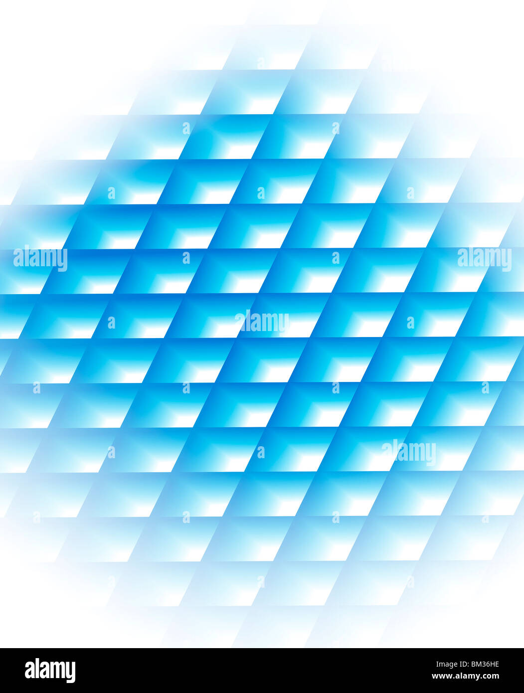 Blue grid, computer graphic, white background Stock Photo - Alamy