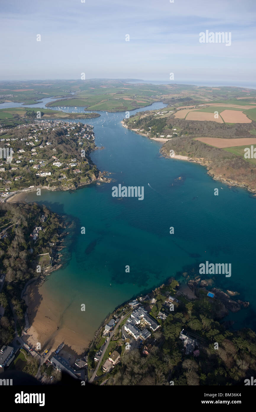 aerial Views of Salcolmbe on the Kingsbridge Estuary. Devon. UK Stock ...