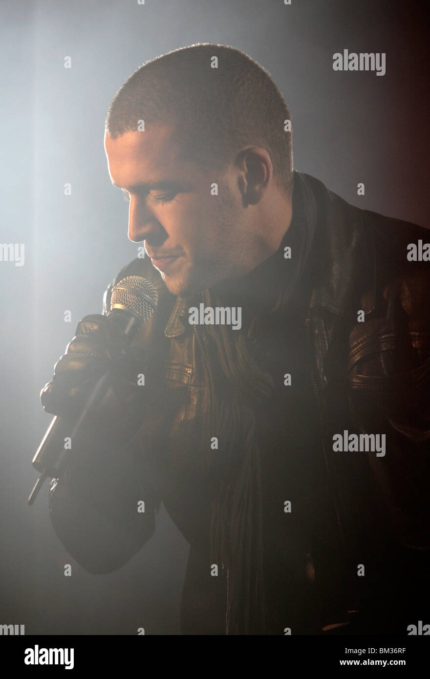 Singer Shayne Ward performing in concert Stock Photo - Alamy