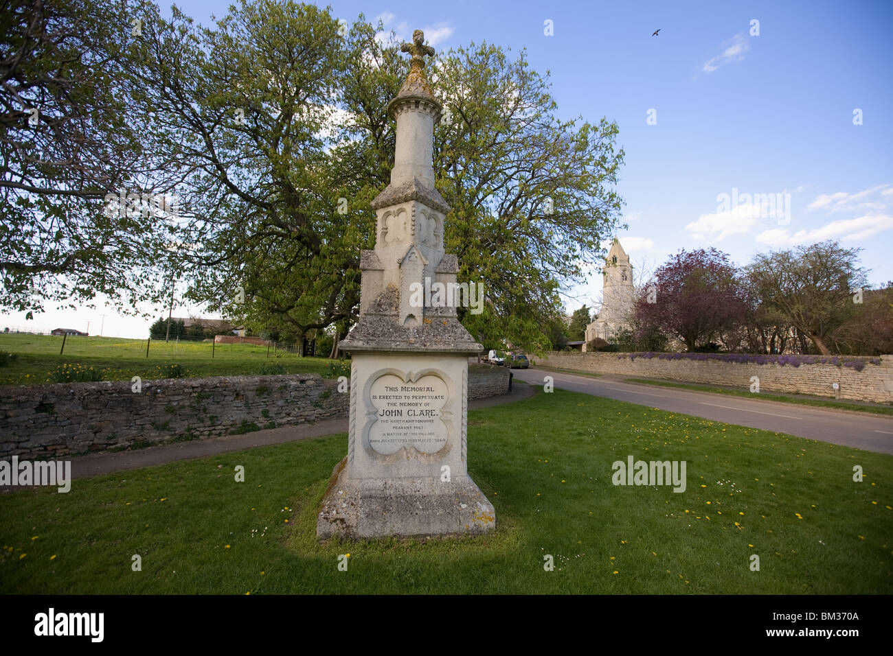 John Clare's Memorial at Helpston,Cambridgeshire birthplace and home to ...