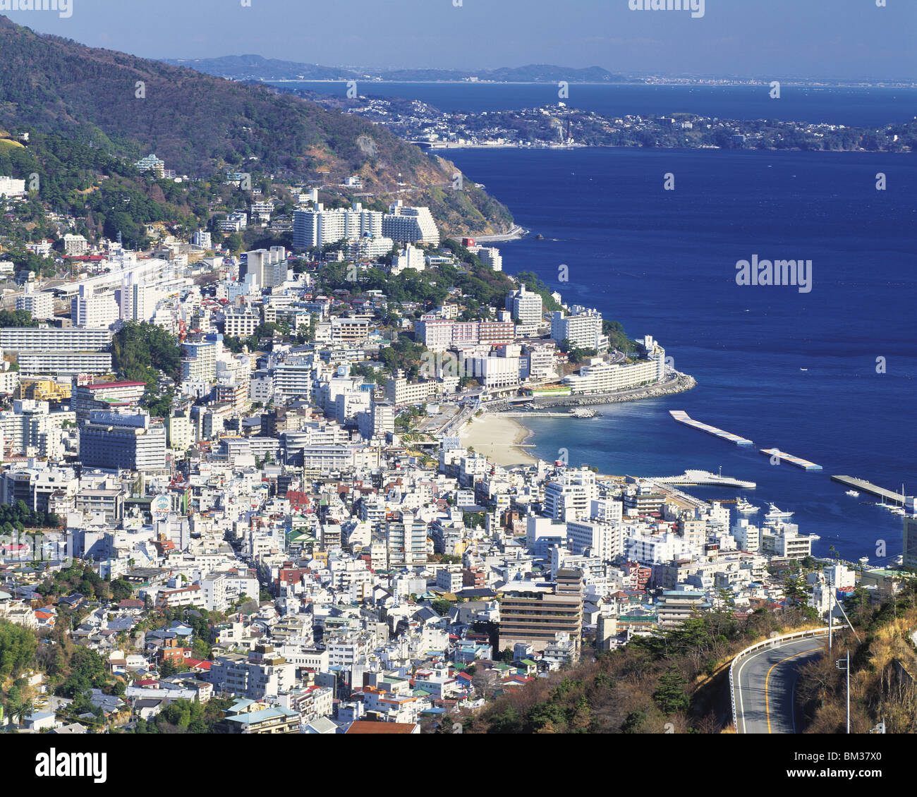 Cityscape of Atami, Atami city, Shizuoka prefecture, Japan Stock Photo ...
