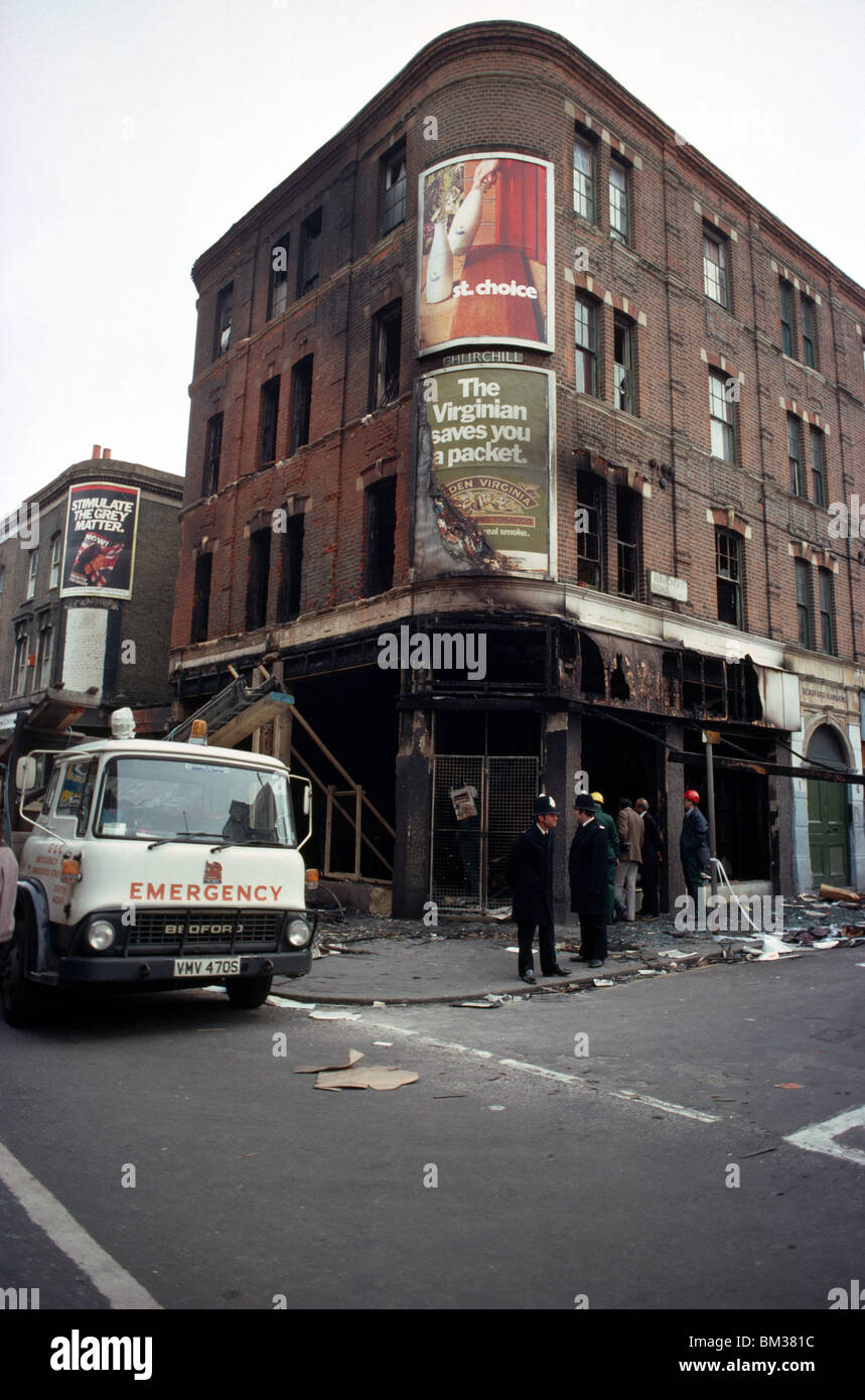 London England Brixton Burnt Out Building After Riots Stock Photo - Alamy