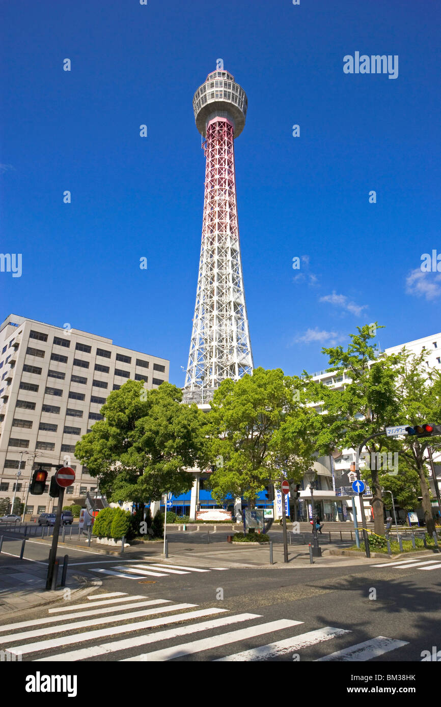 Marin Tower in Yokohama City Stock Photo - Alamy