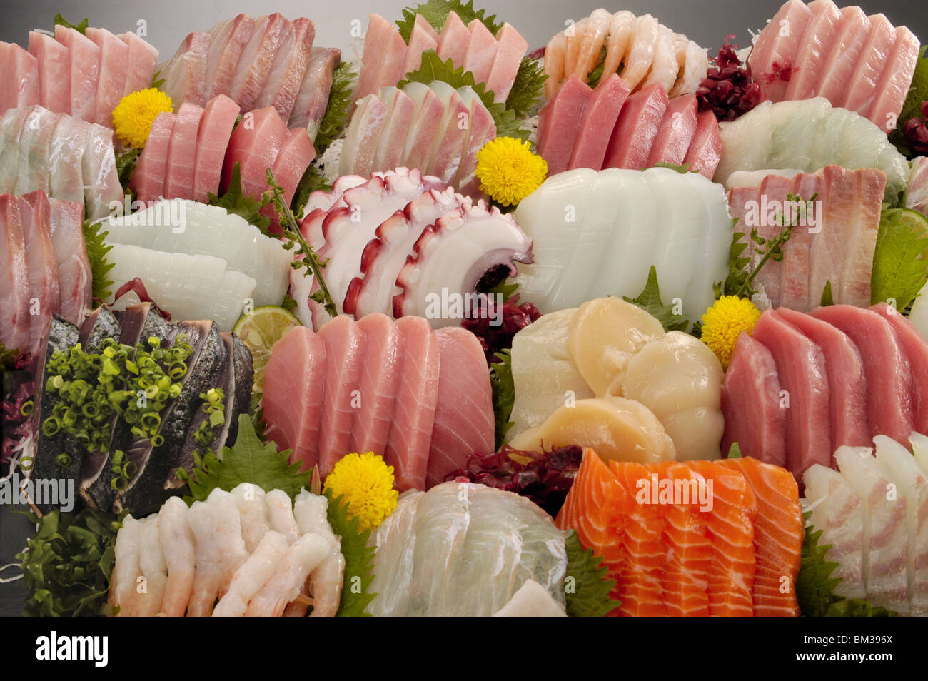 Various Kinds of Sashimi Stock Photo - Alamy