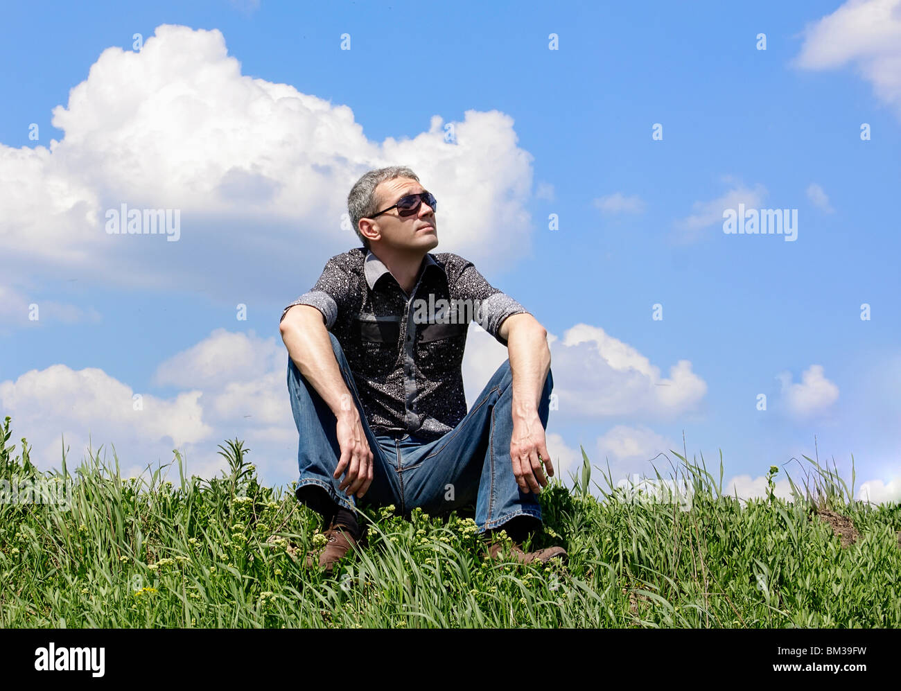 The free person on a background the sky Stock Photo - Alamy