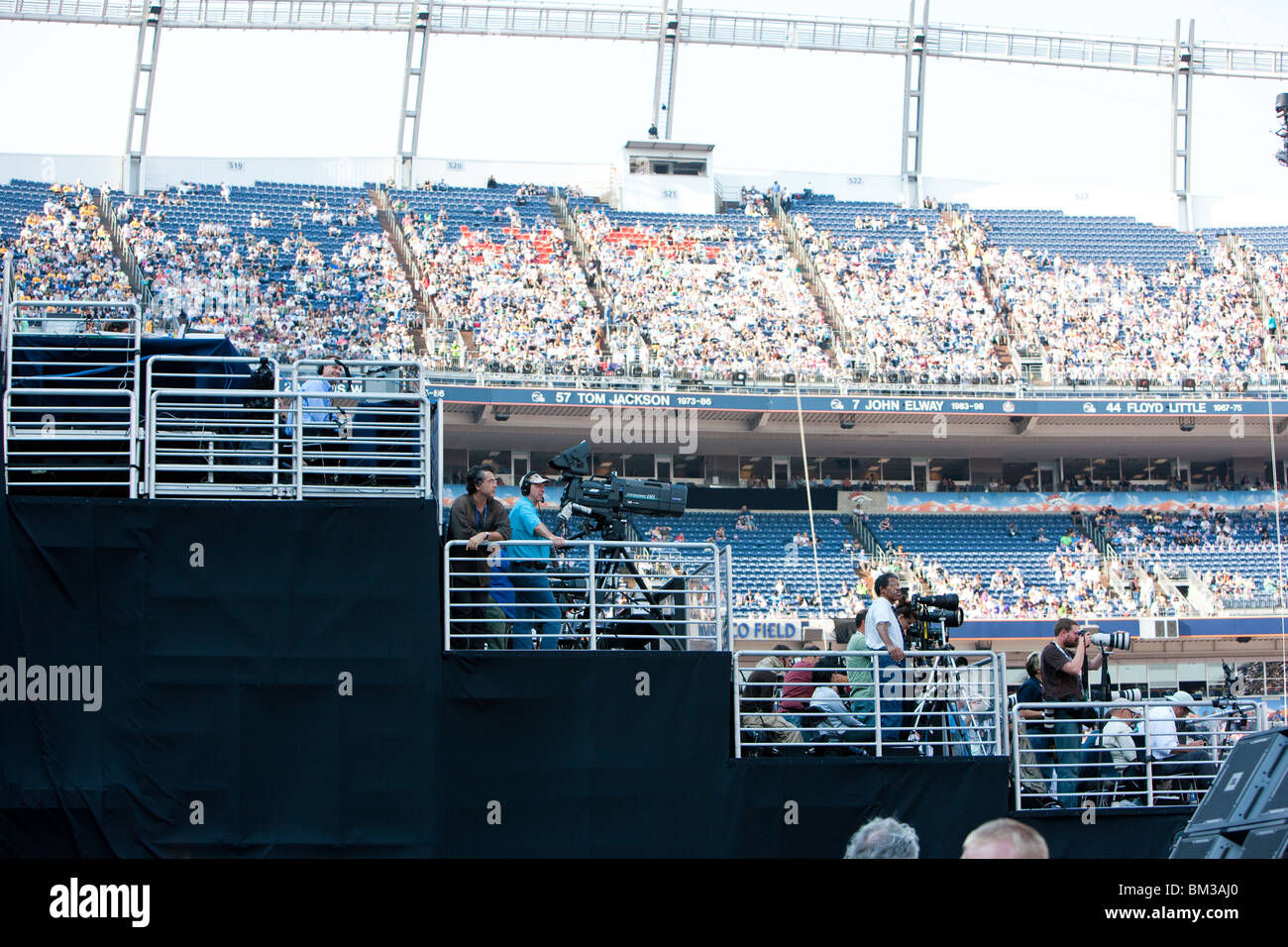 Center Camera Platform at Invesco Field Stock Photo - Alamy