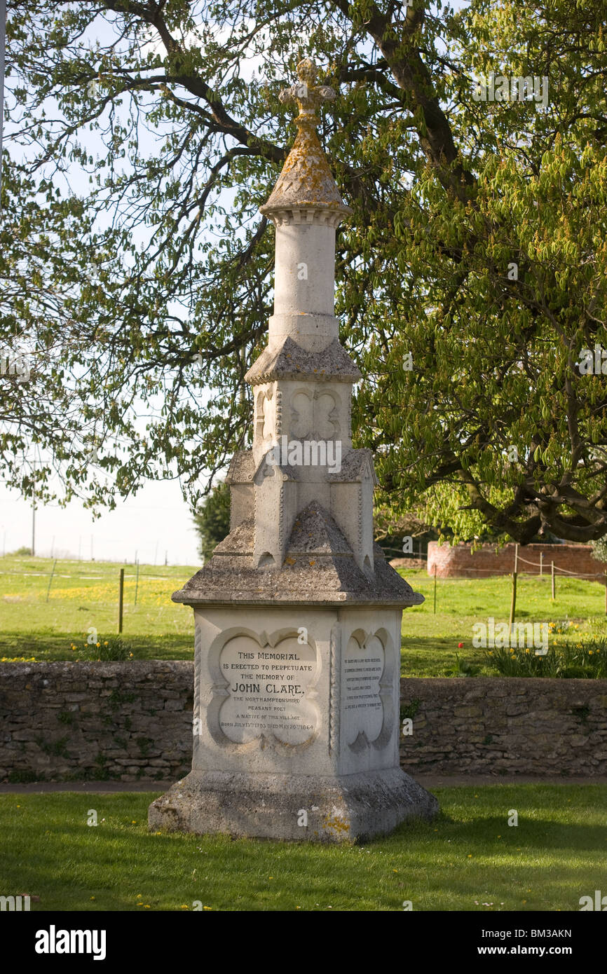John Clare's Memorial at Helpston,Cambridgeshire birthplace and home to ...