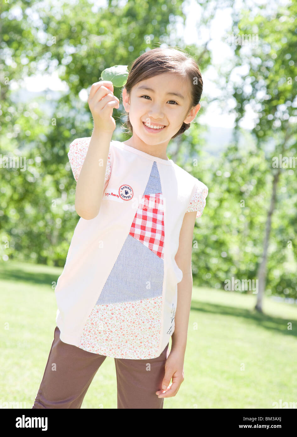 A Girl with Fleshly Green Stock Photo - Alamy