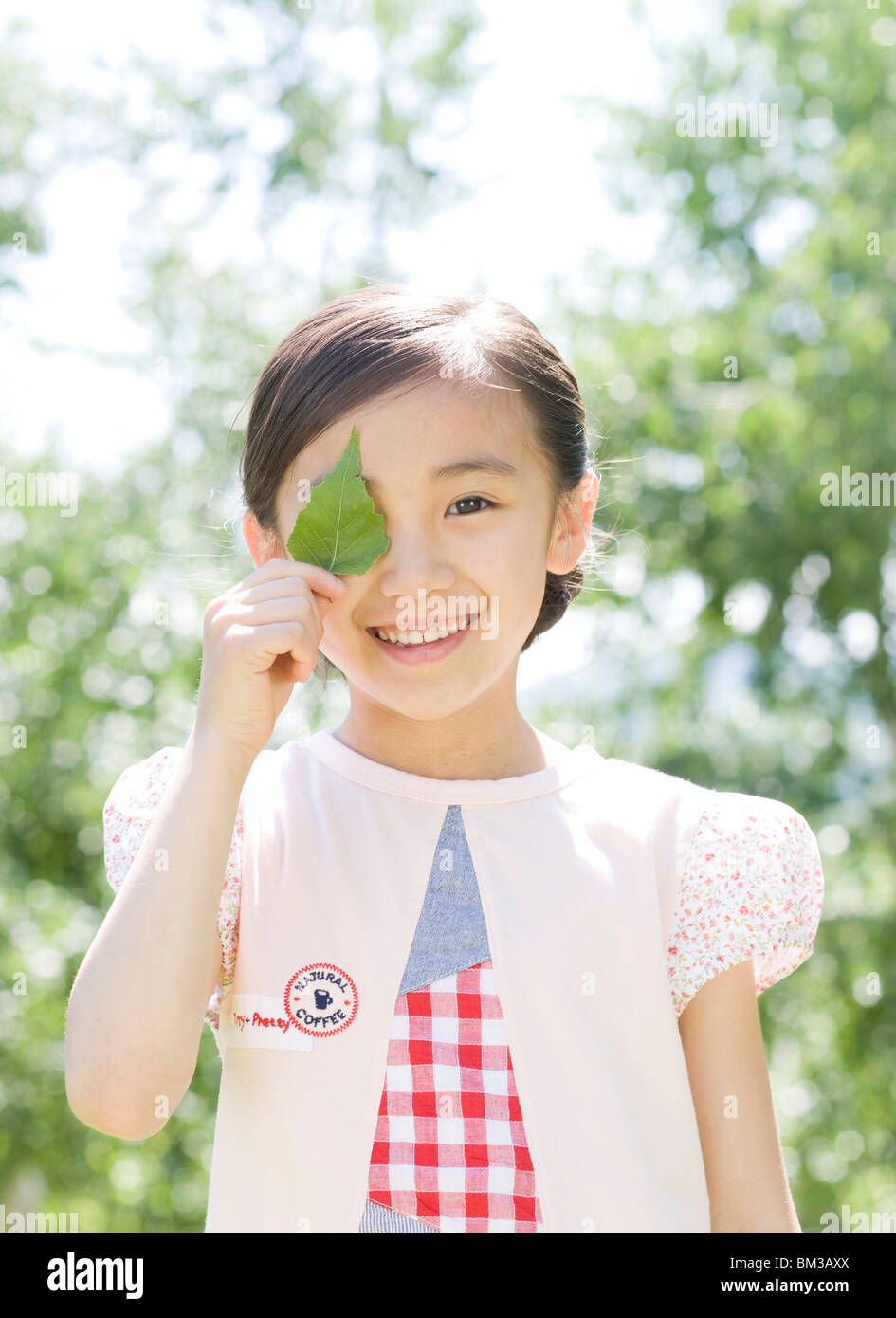 A Girl with Fleshly Green Stock Photo - Alamy