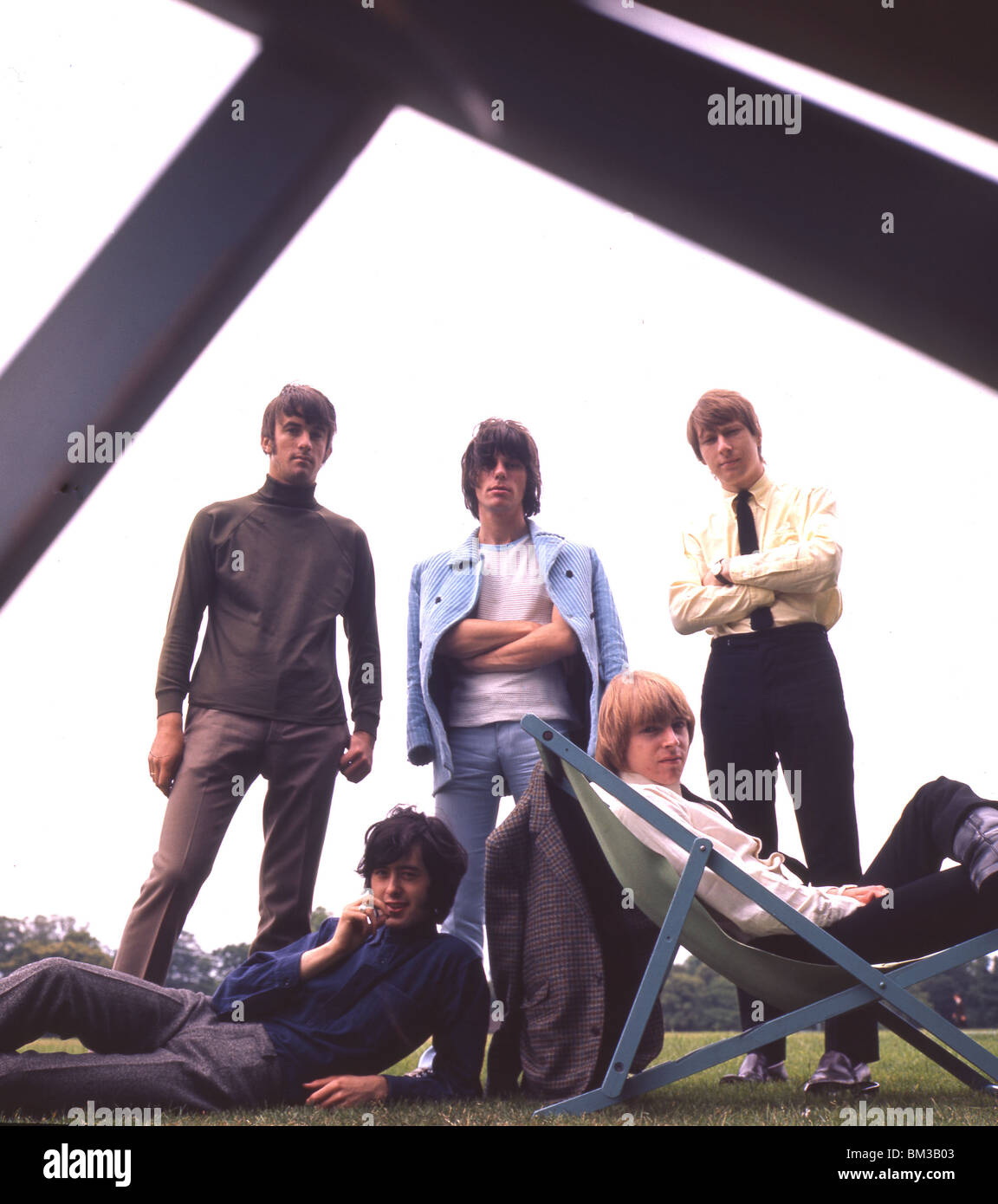 YARDBIRDS in Hyde Park,May 1966. from l: Jim McCarty, Jimmy Page, Jeff ...
