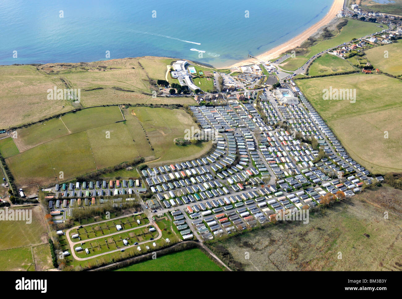 Aerial view static caravan park hi-res stock photography and images - Alamy