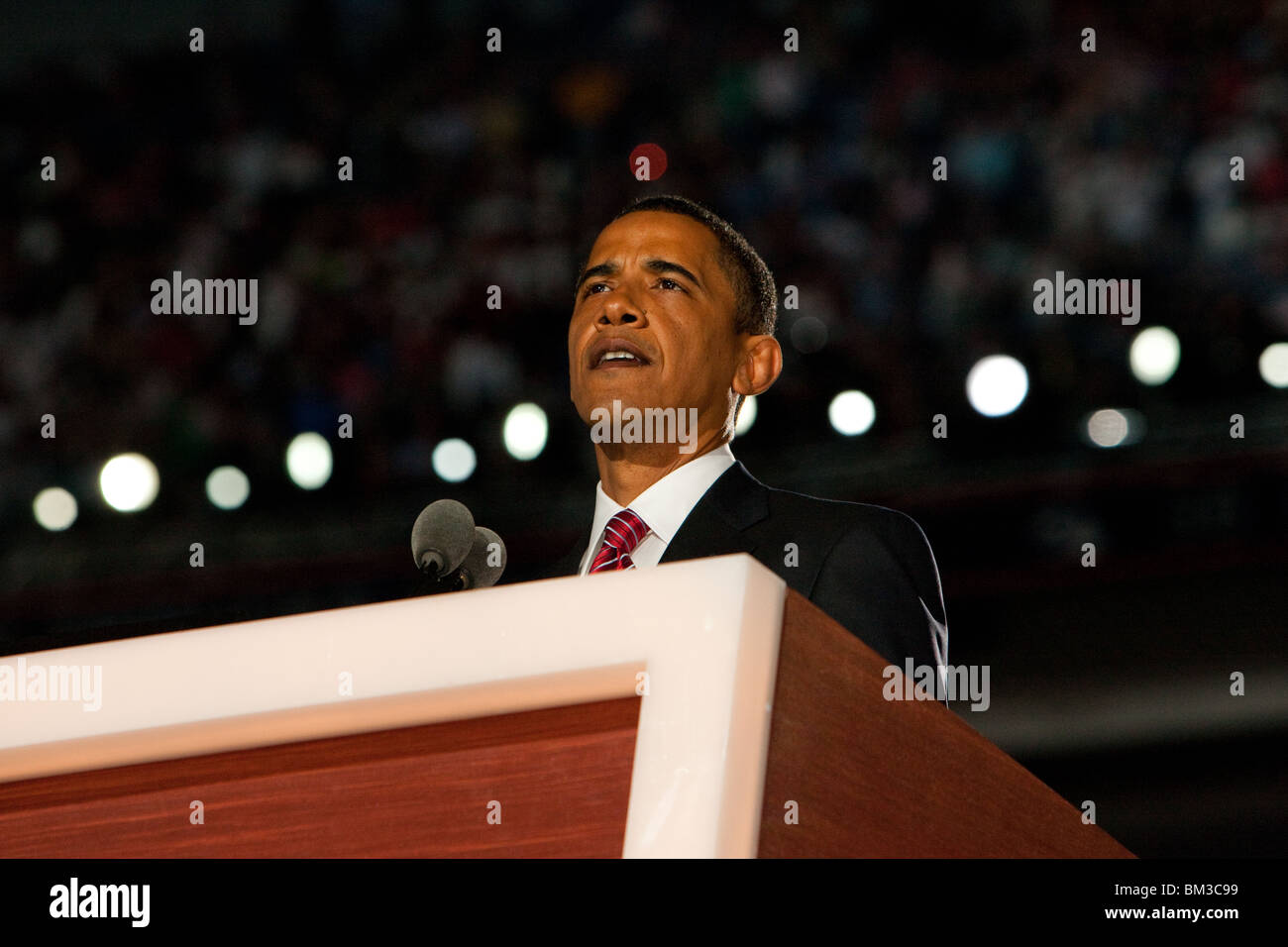 Barack Obama Speech at Invesco Field Stock Photo - Alamy