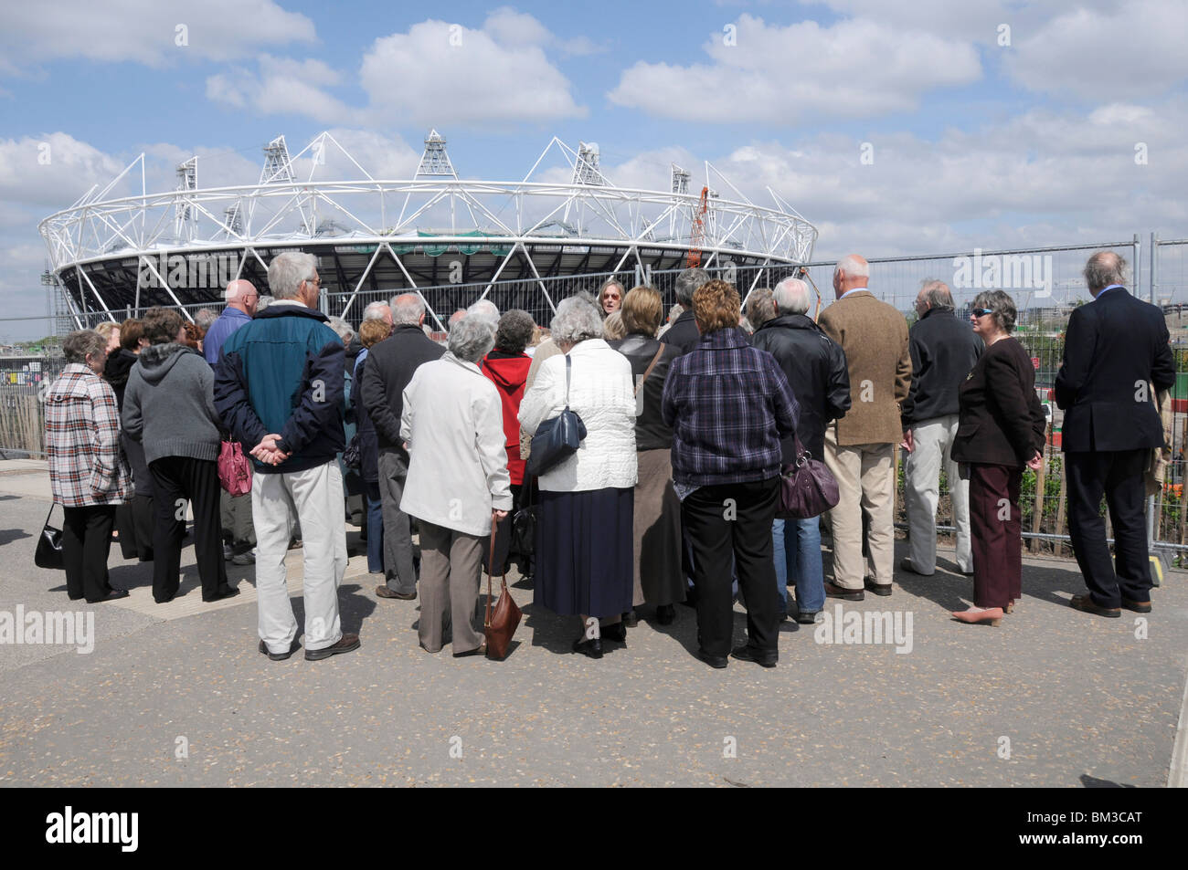 UK LONDON 2012 OLYMPIC STADIUM. VISITORS TAKE A TOUR OF SPORT ...