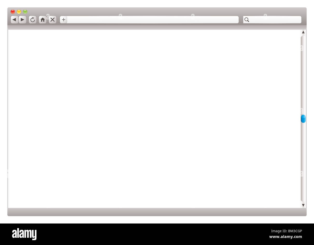 Blank internet browser with navigation arrows and slider Stock Photo ...