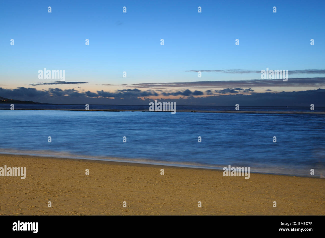 Beach in the evening Stock Photo - Alamy