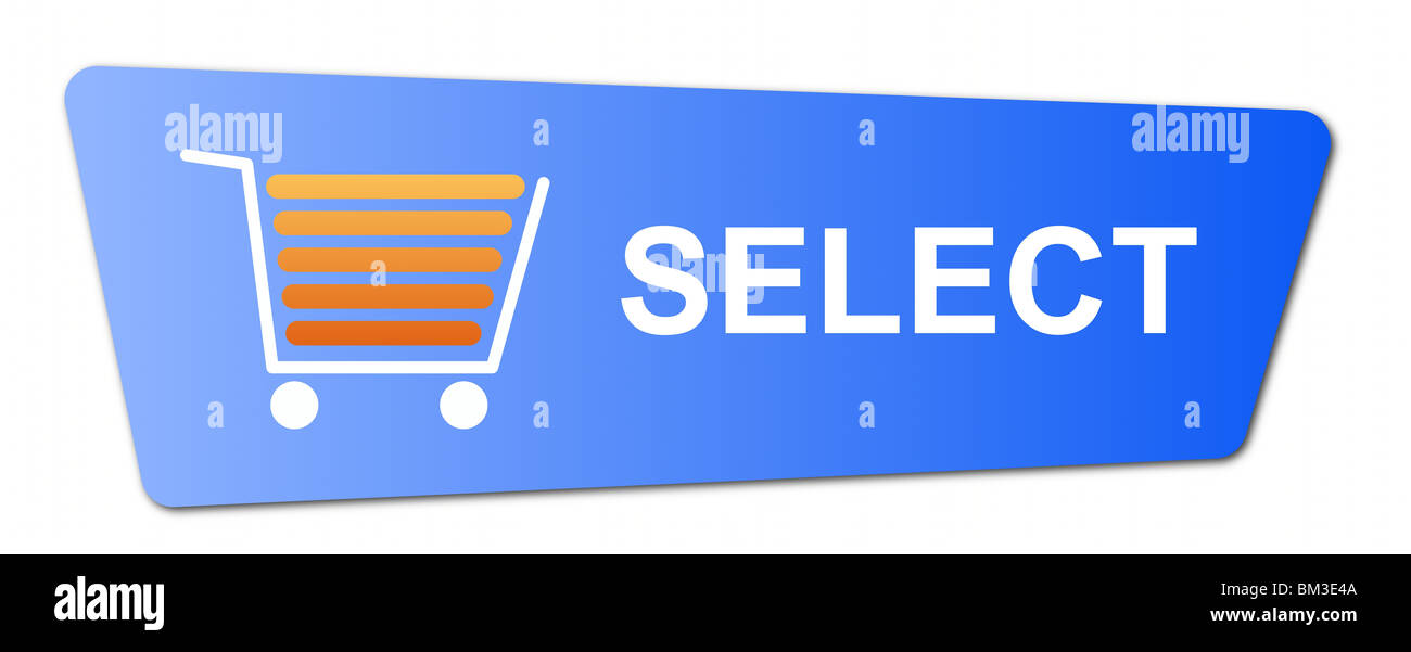 Blue select button Stock Photo - Alamy