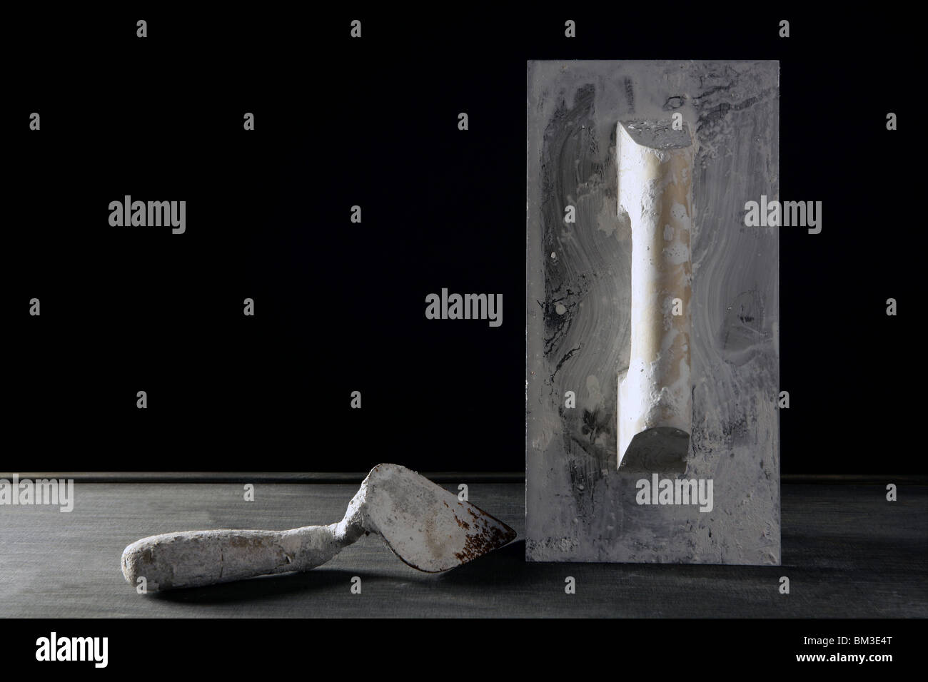 Hardware construction hand used dirty tools, studio over dark black ...