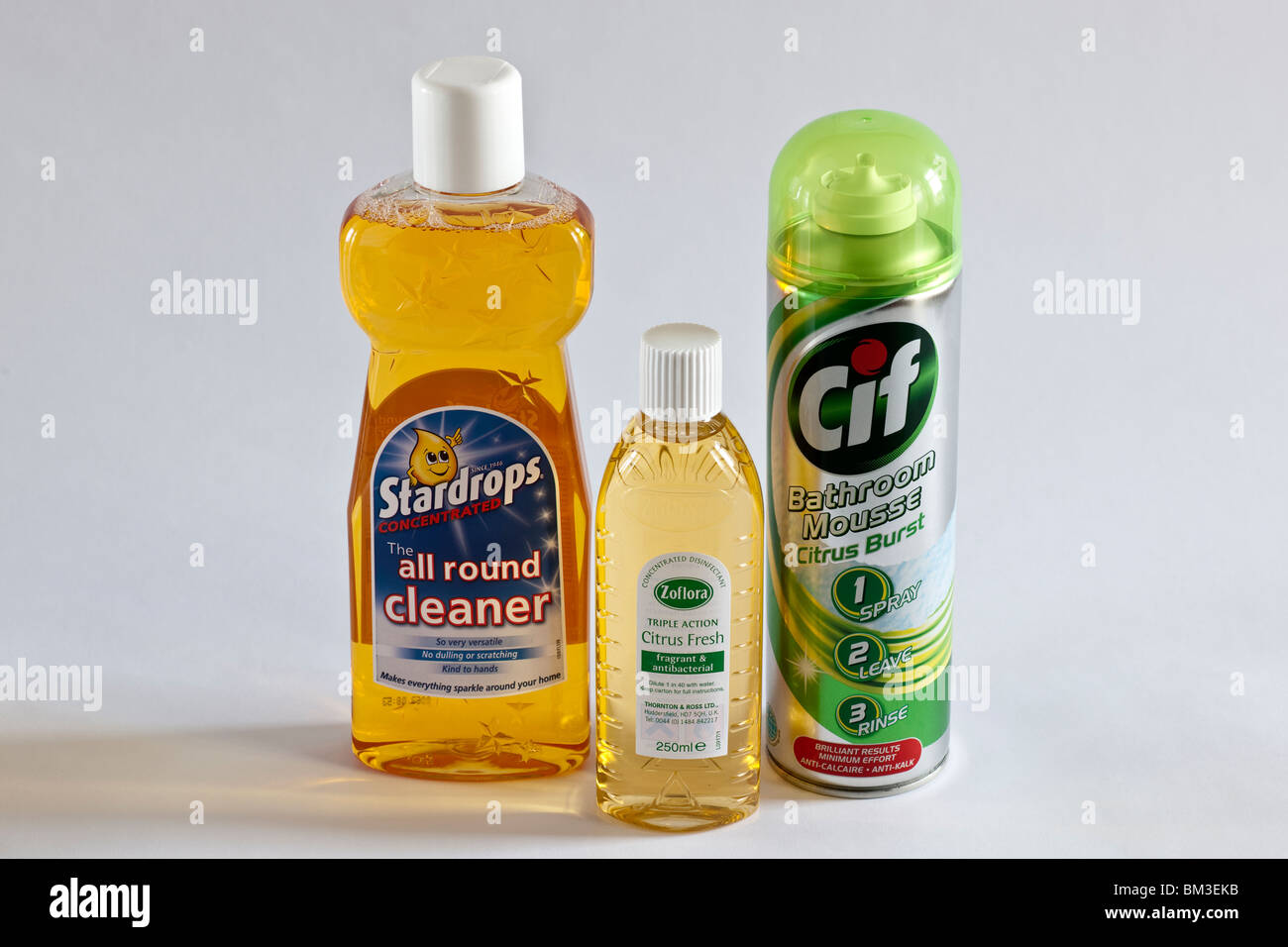 Three concentrated household Stock Photo - Alamy