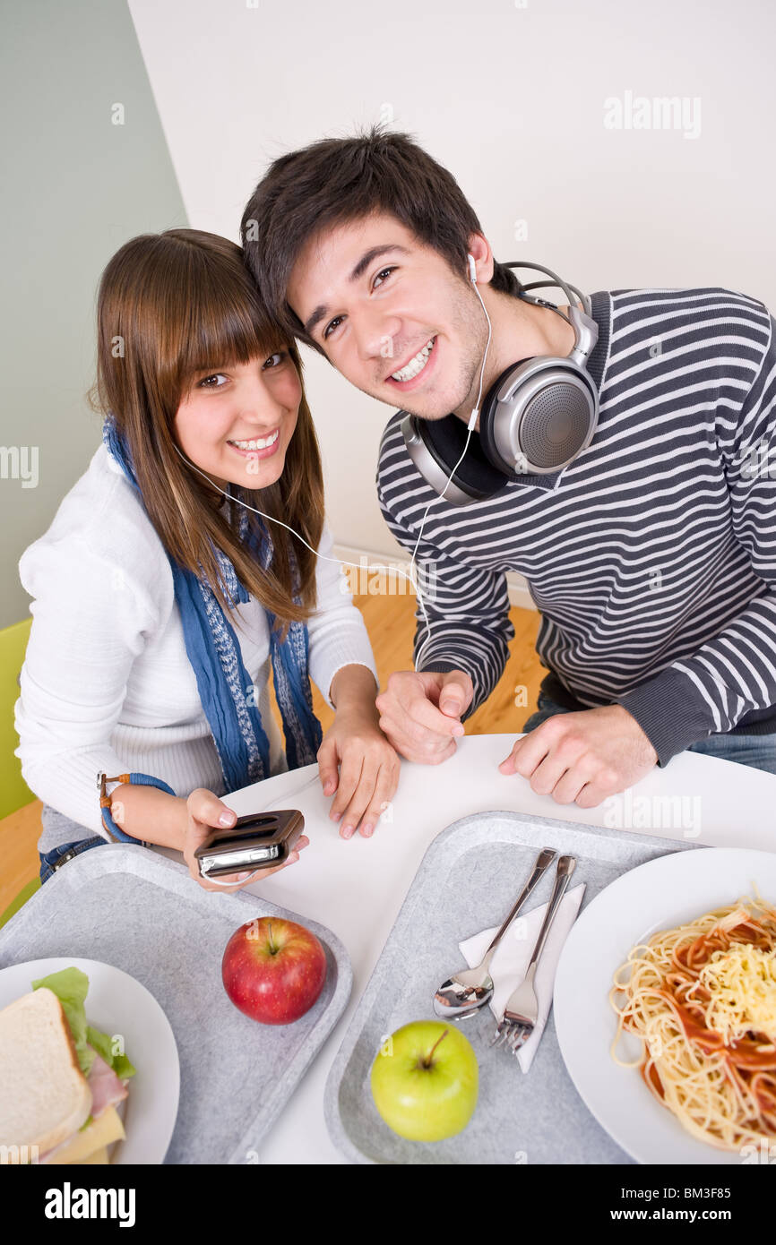 Teens male cafeteria hi-res stock photography and images - Alamy