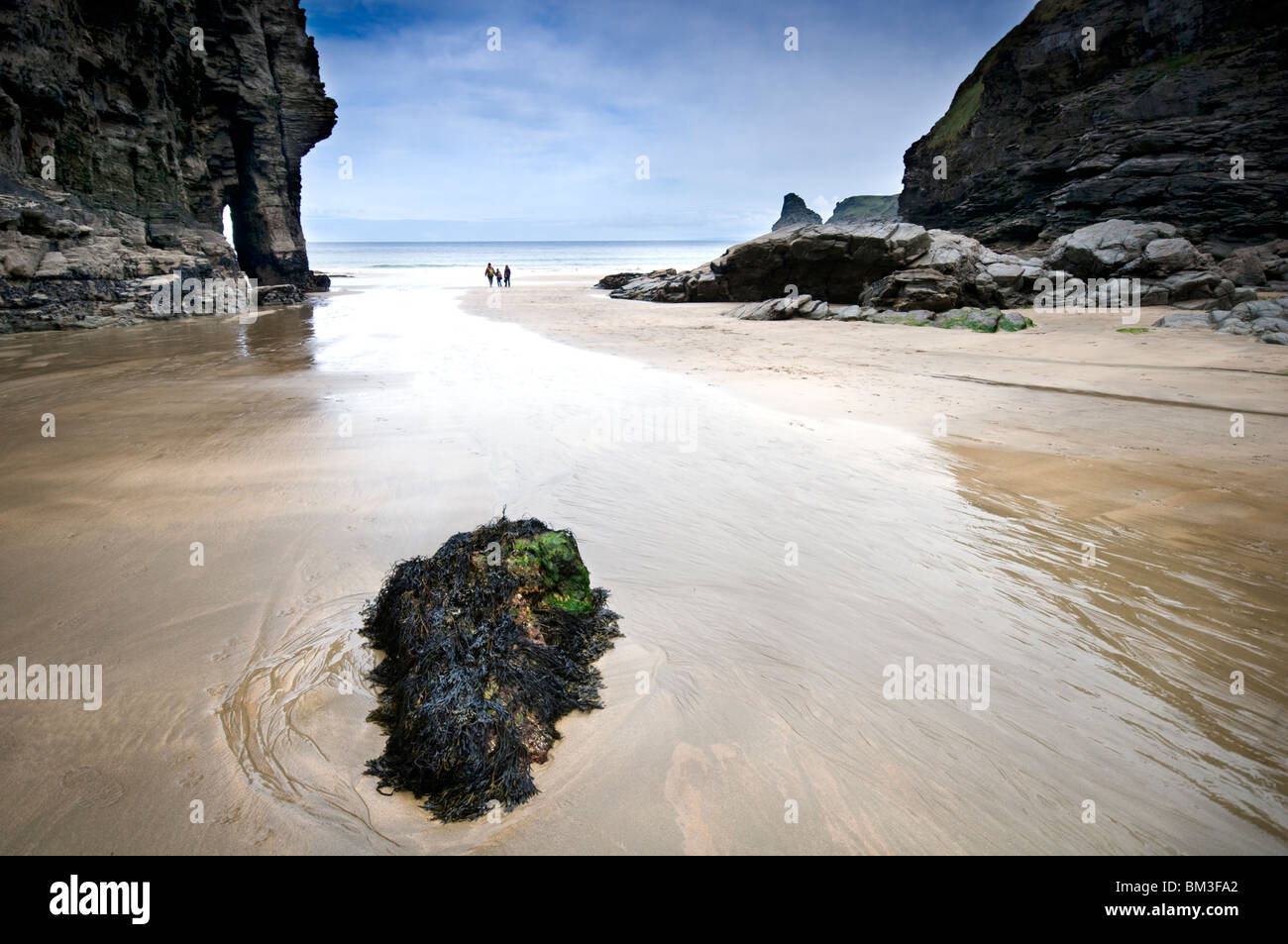 Bossiney beach on the north coast of Cornwall in England, UK Stock ...