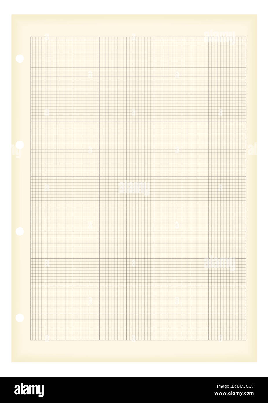 Sheet of a4 graph paper with aged grunge illustration effect Stock ...