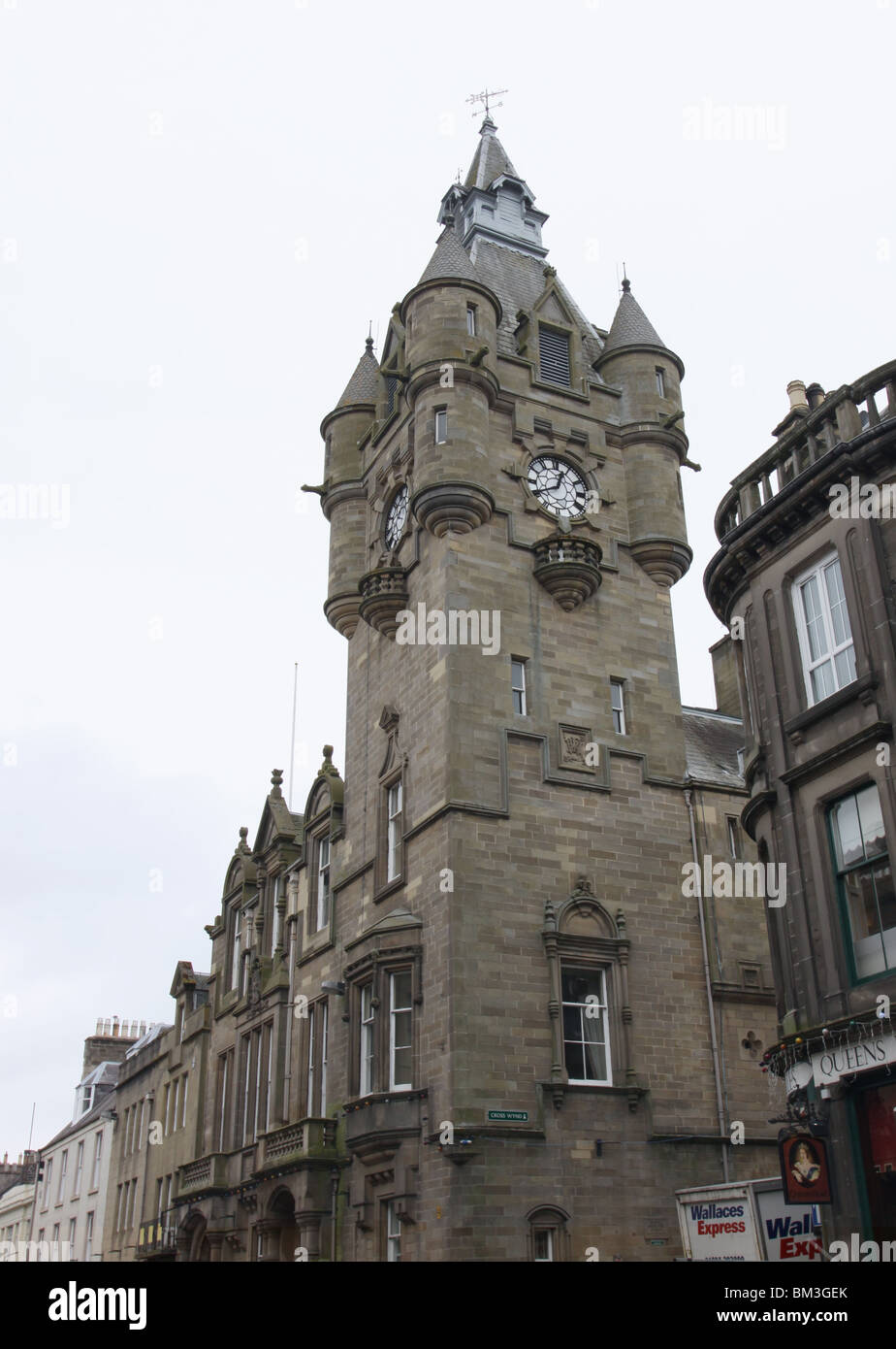 Tower of Hawick town hall Scotland May 2010 Stock Photo - Alamy