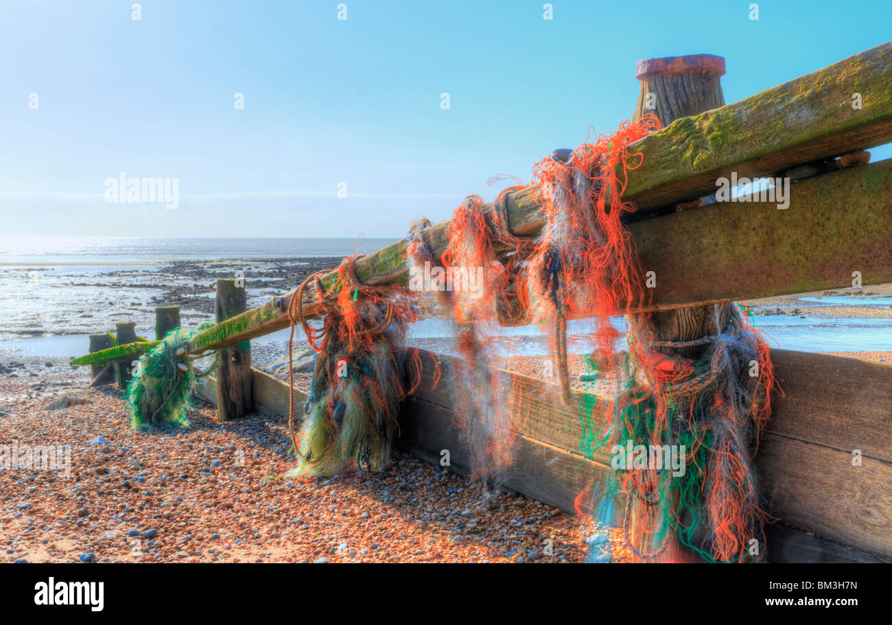 Groynes On Pett Level Beach East Sussex Stock Photo - Alamy