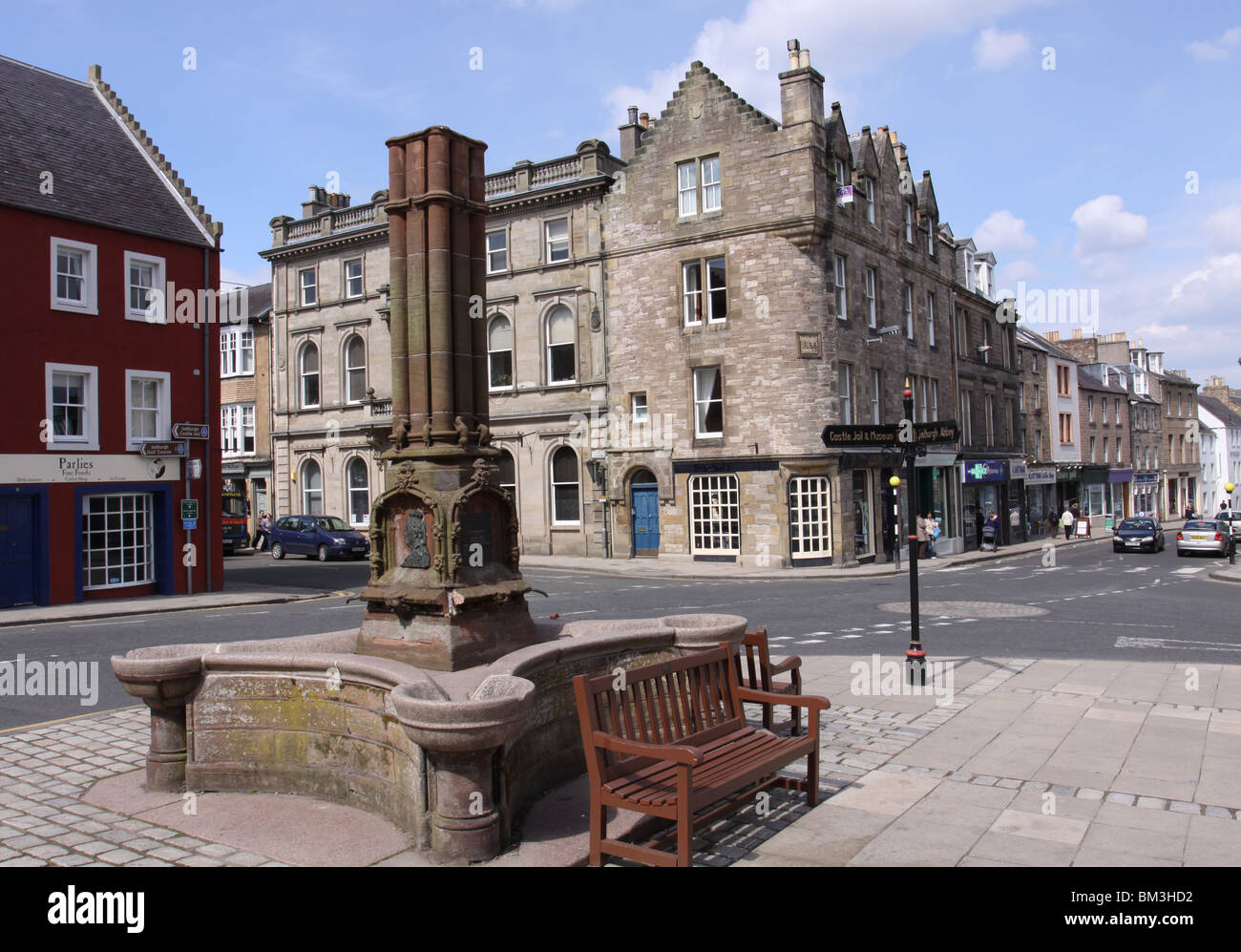 Jedburgh street scene Scotland May 2010 Stock Photo - Alamy