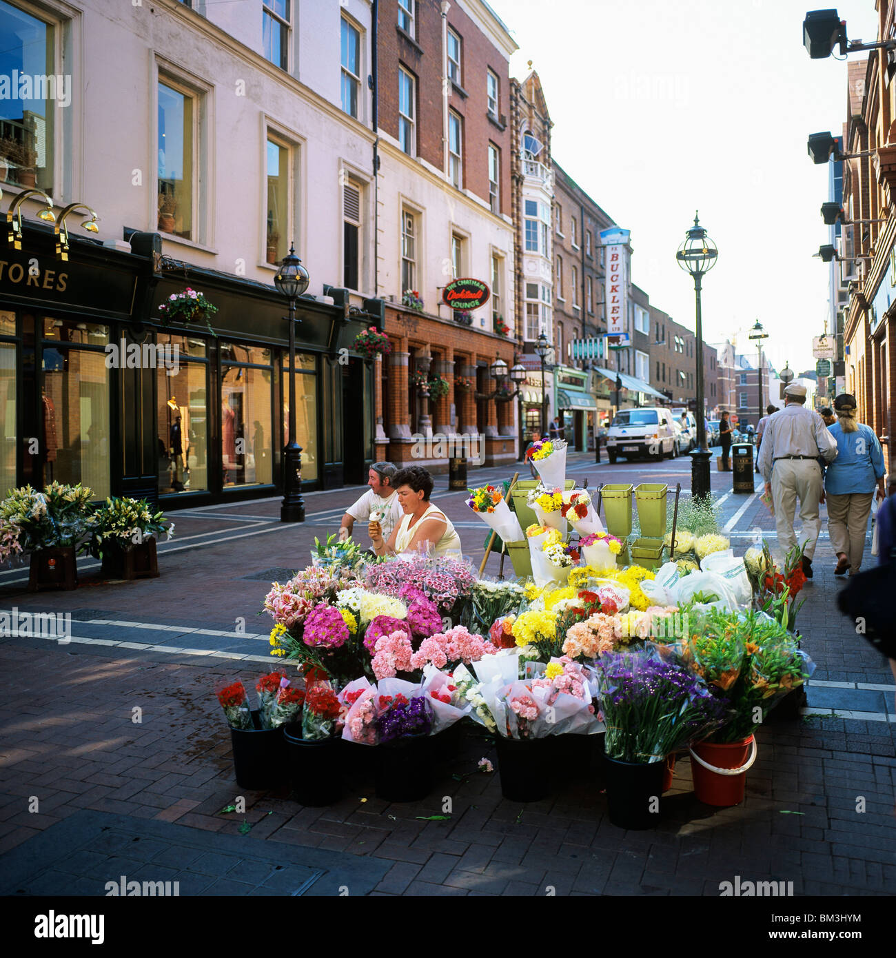 STREET FLORISTS CHATHAM STREET DUBLIN IRELAND Stock Photo - Alamy