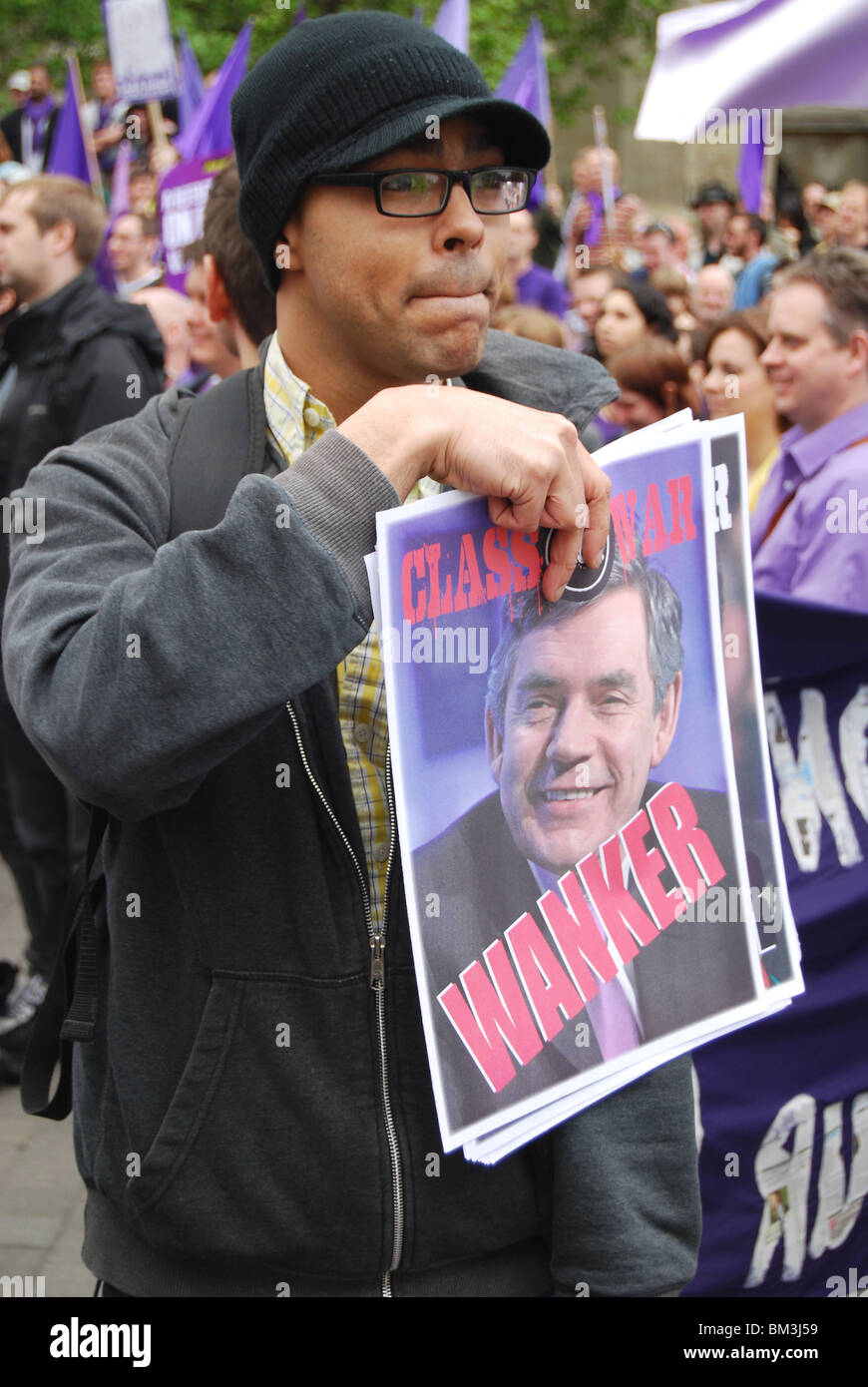 Gordon Brown Class War Poster Take Back Parliament Protest Westminster ...