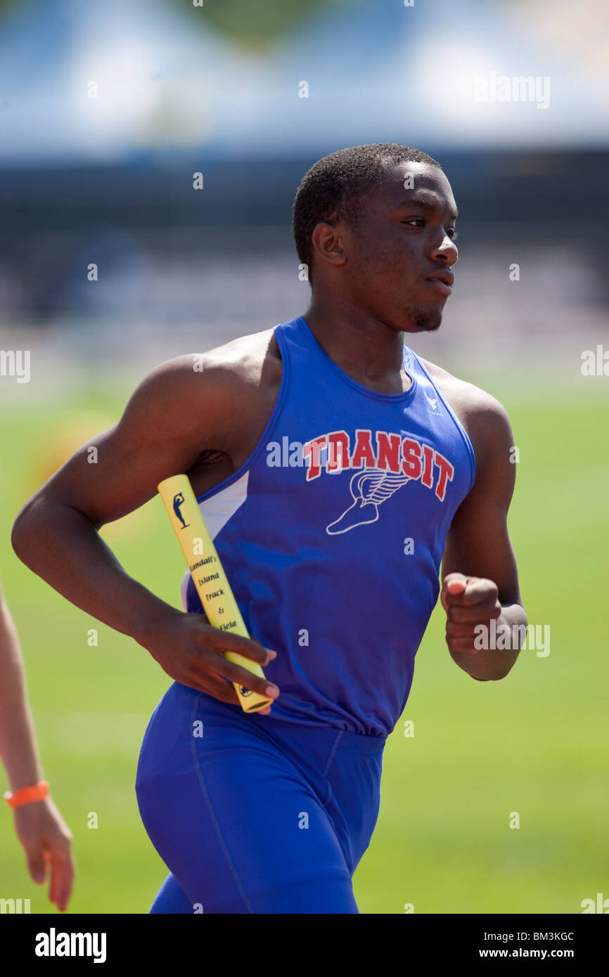 Transit Tech High School competing in the Boys, 4x800 relay at the 2009 ...