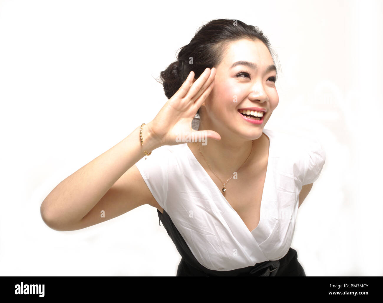 Asian woman salute Stock Photo - Alamy