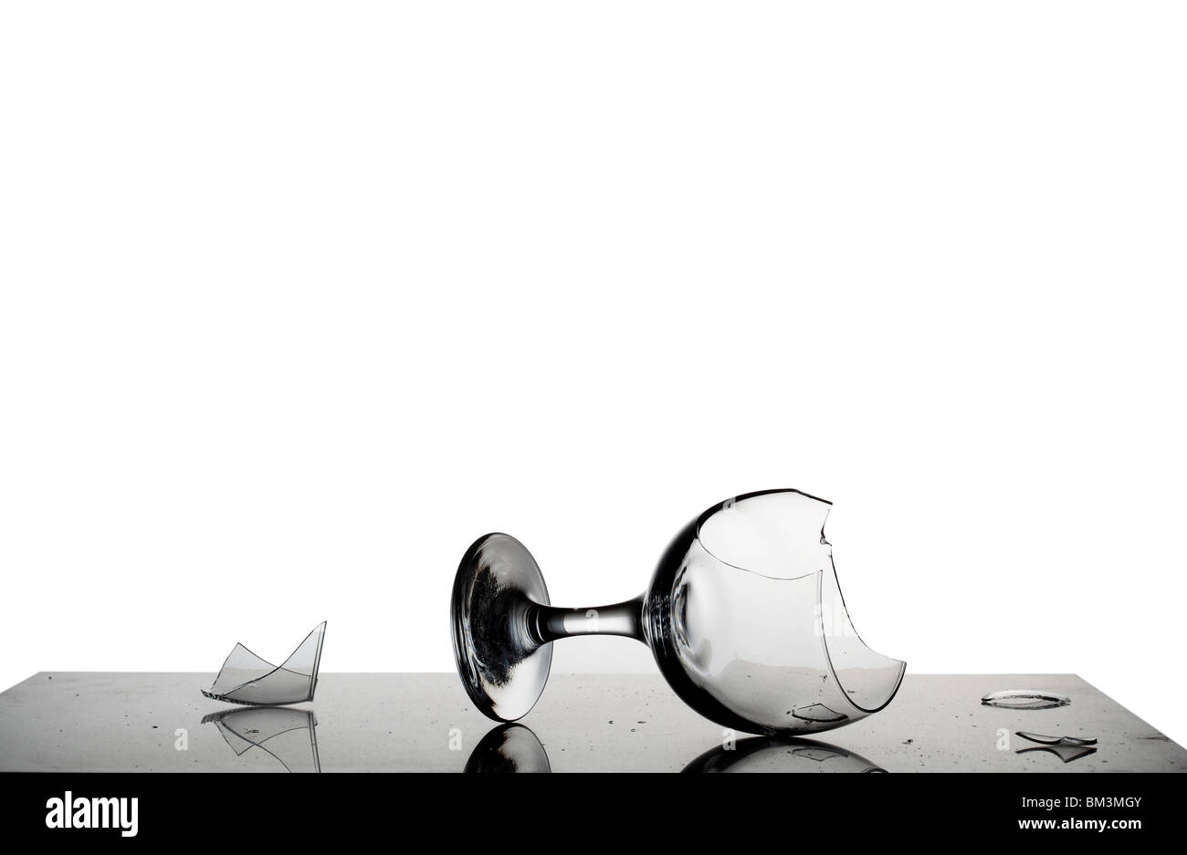 broken empty glass Stock Photo - Alamy