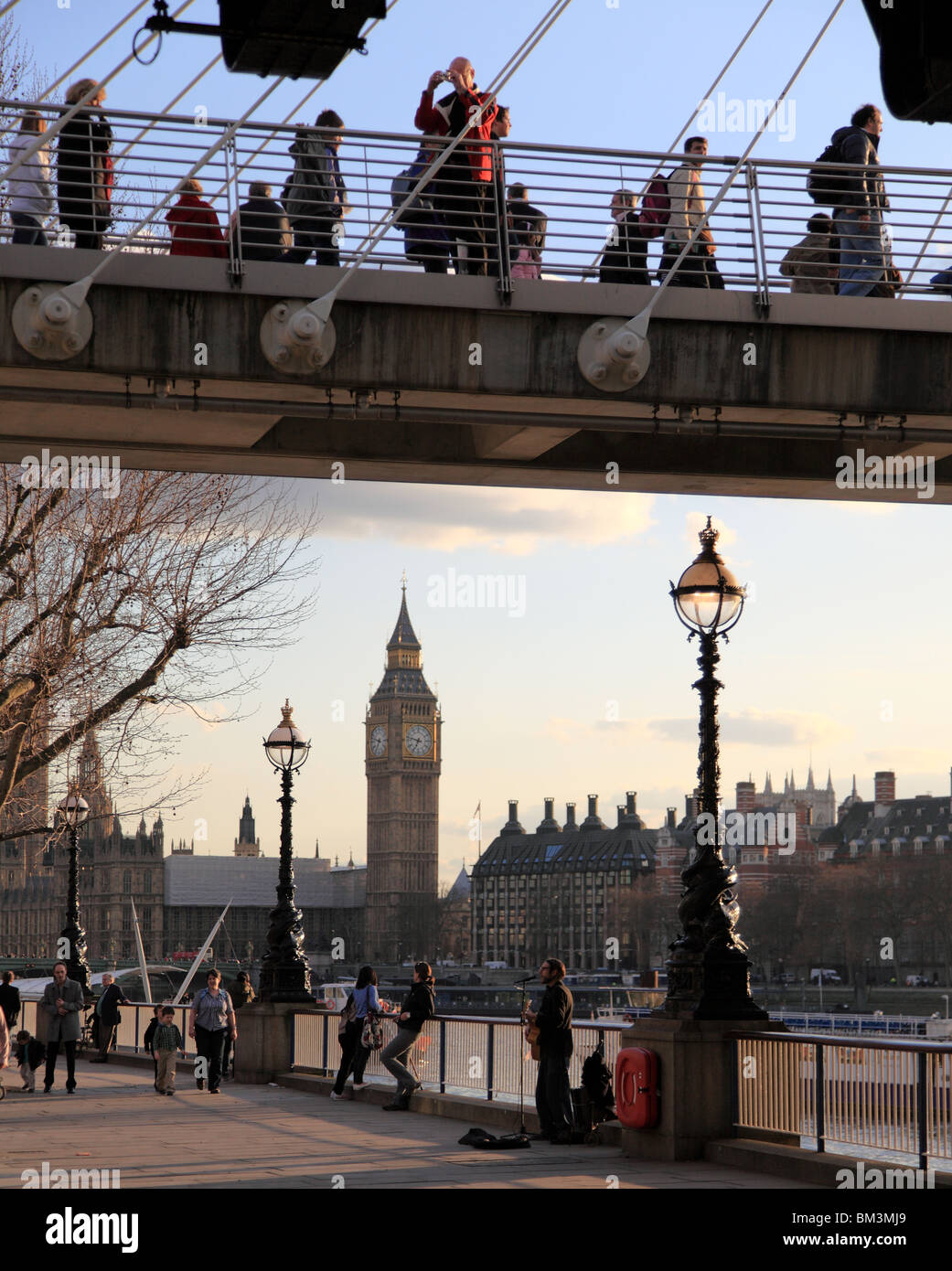 Big Ben and Hungerford Bridge, London UK Stock Photo - Alamy