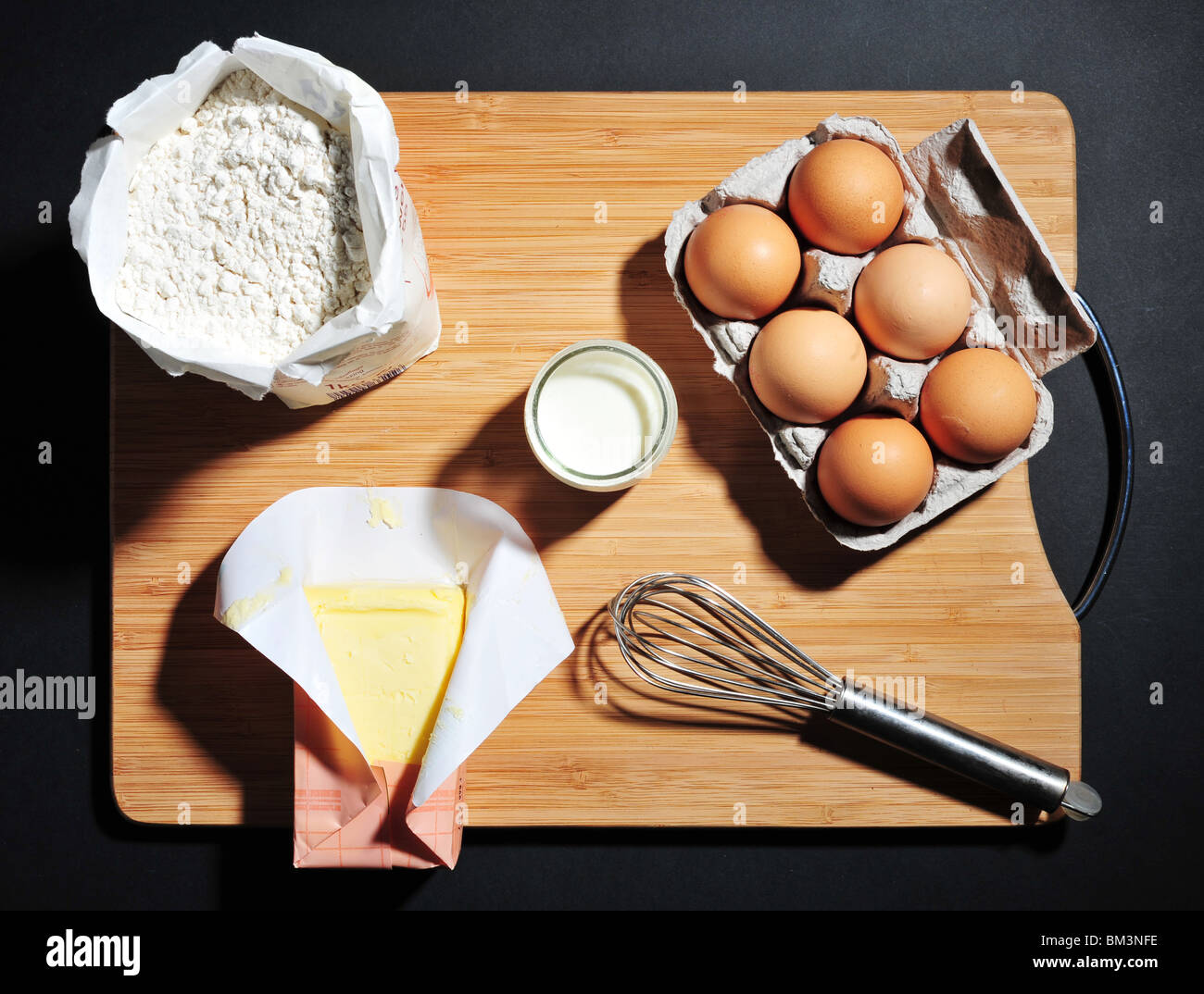 Ingredients for cake preparation Stock Photo - Alamy