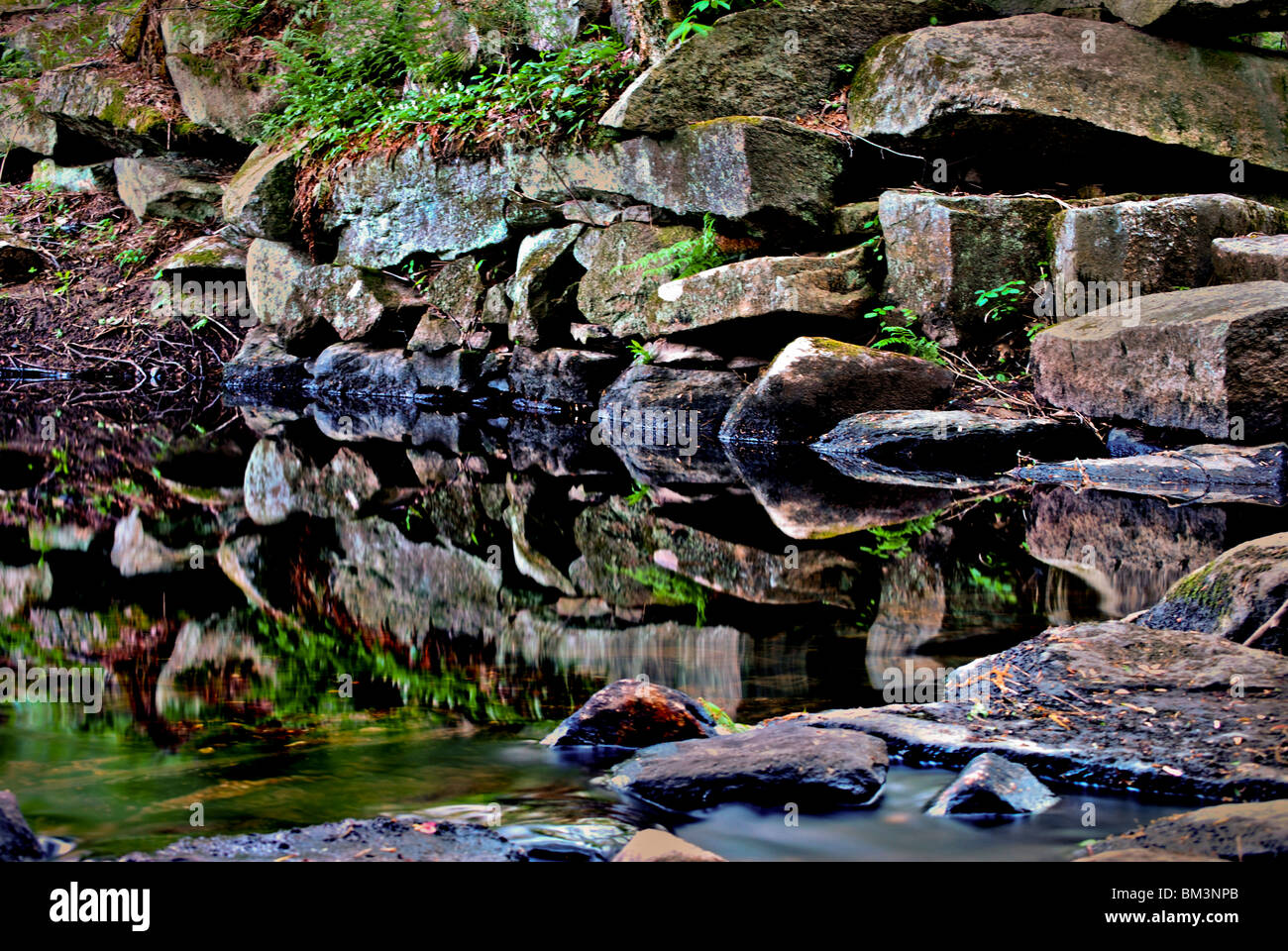 water flowing over the rocks Stock Photo - Alamy