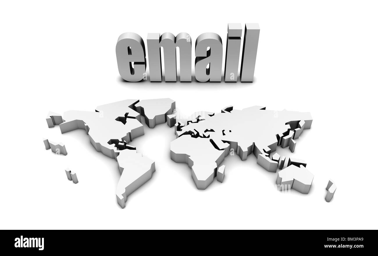 Email Corporate Concept in 3d Futuristic Art Stock Photo - Alamy