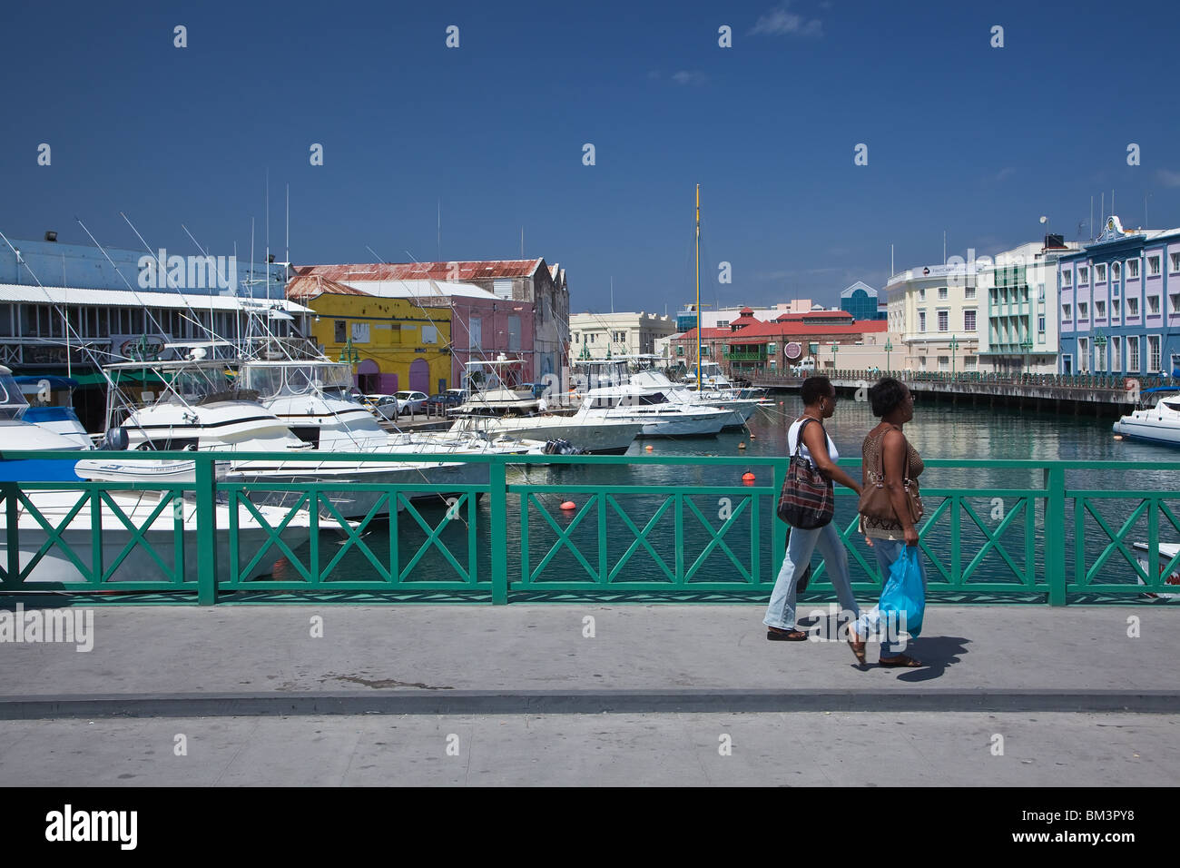 Chamberlain Bridge, Careenage, Bridgetown, Barbados, Caribbean Stock ...