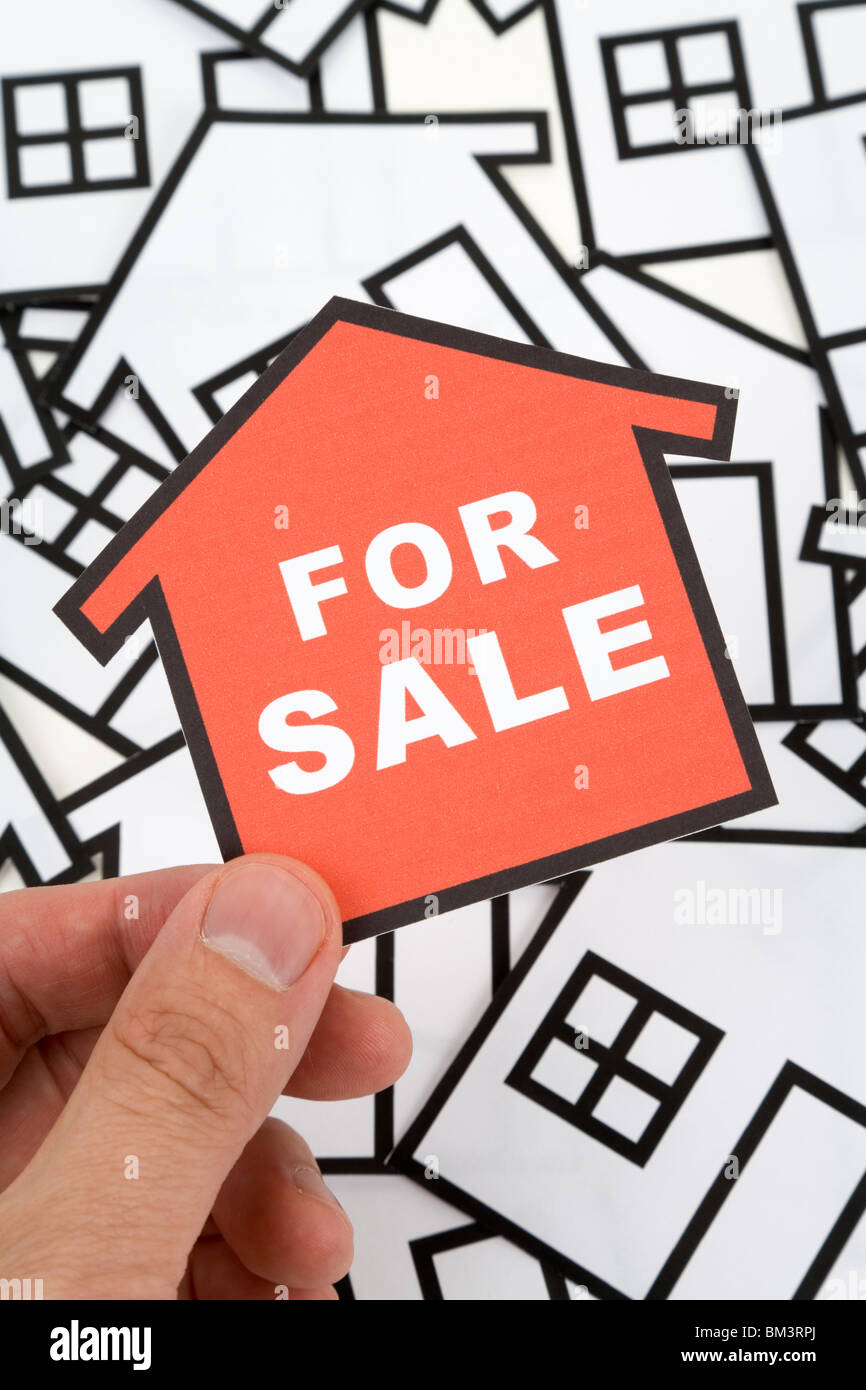 red home sign, Real Estate business Concept Stock Photo - Alamy