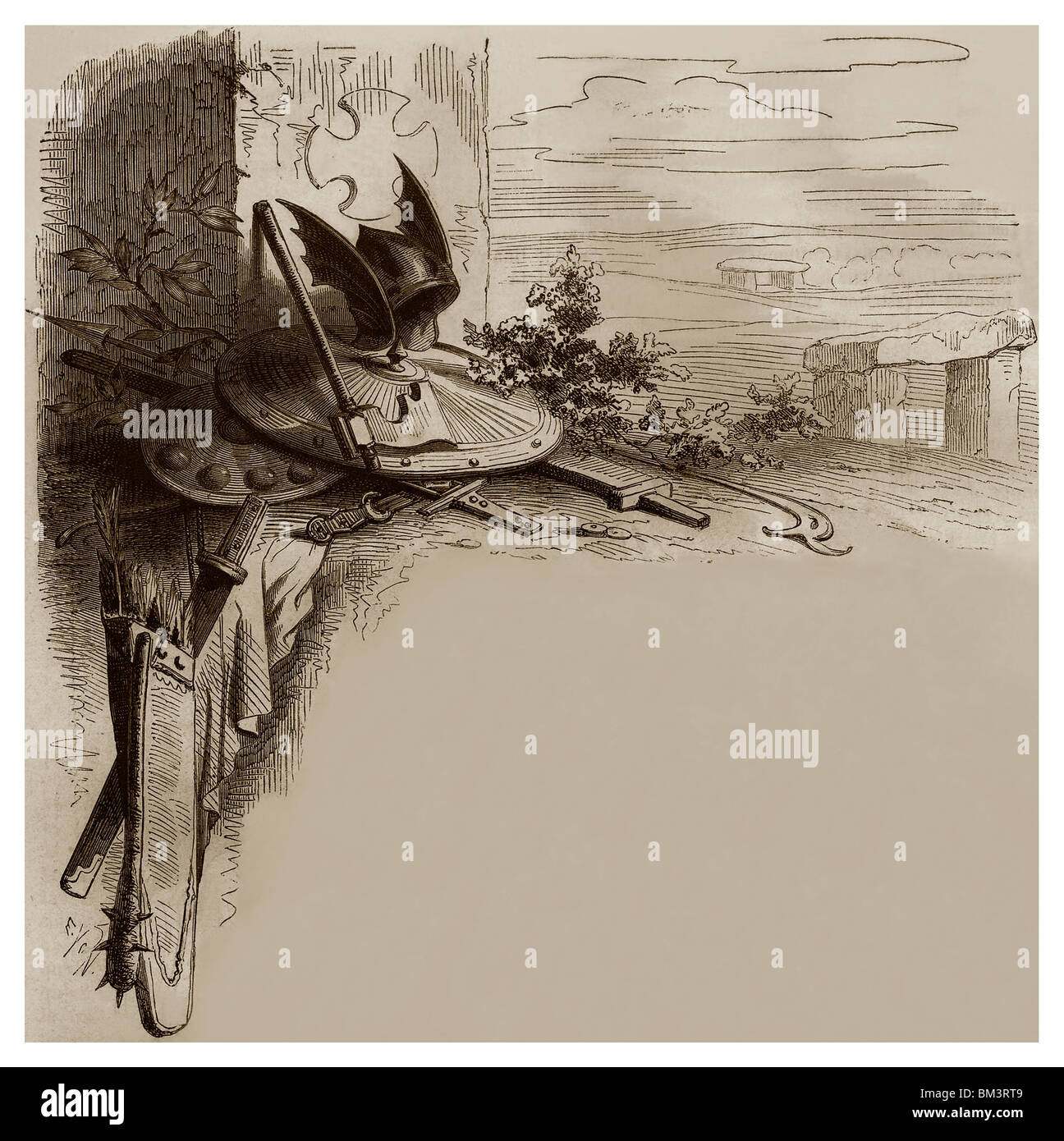 War weapon and armour of Gallo-Roman period Stock Photo - Alamy