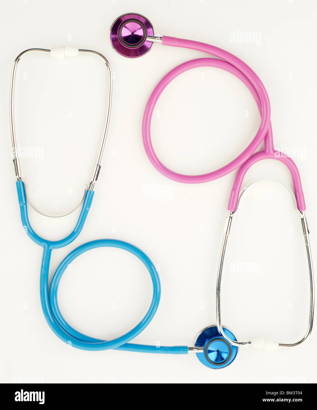 great image of pink and blue stethoscopes Stock Photo - Alamy