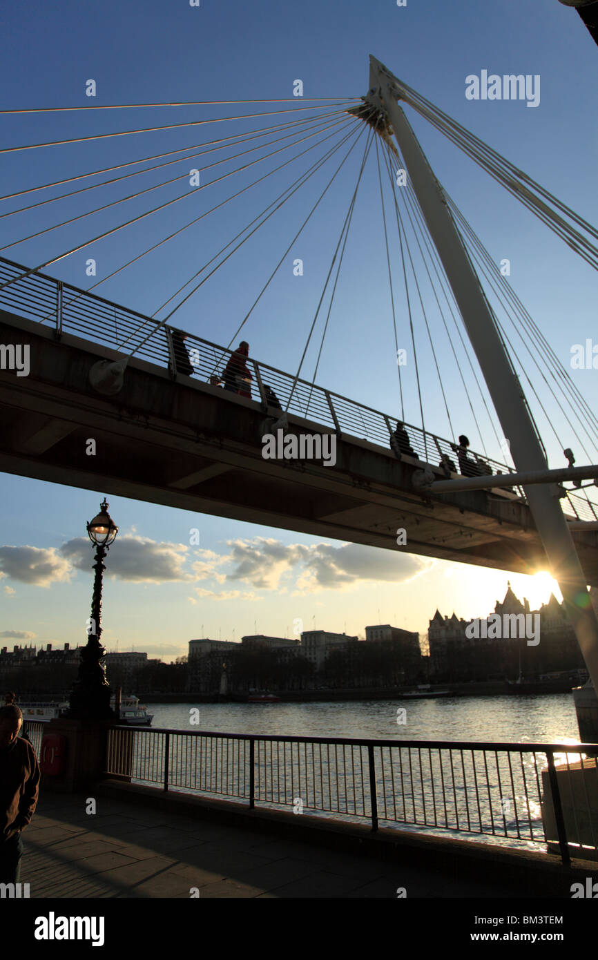 Hungerford Bridge, London UK Stock Photo - Alamy