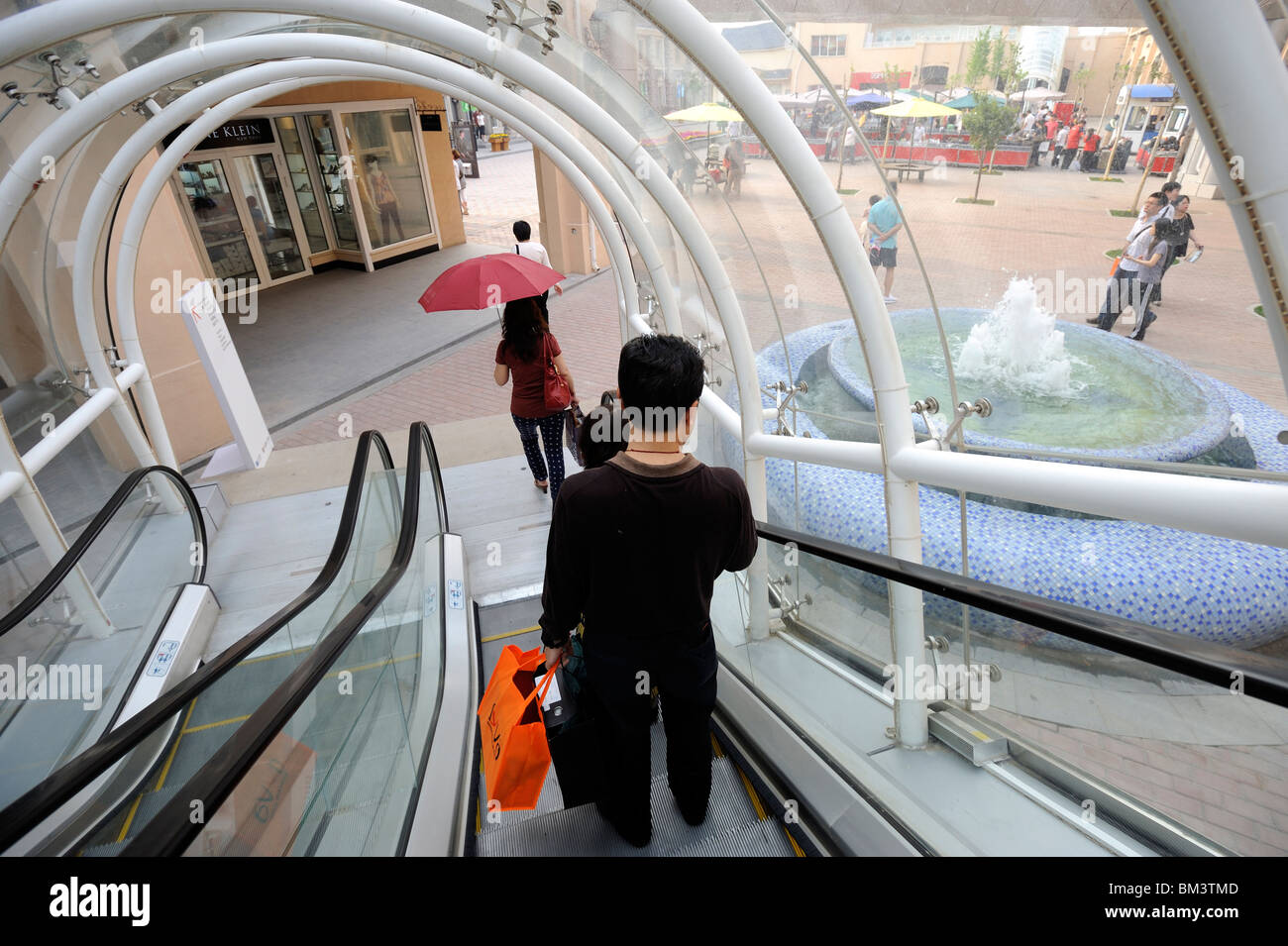 Chinese shoppers at Beijing Scitech Premium Outlet Mall in Beijing ...