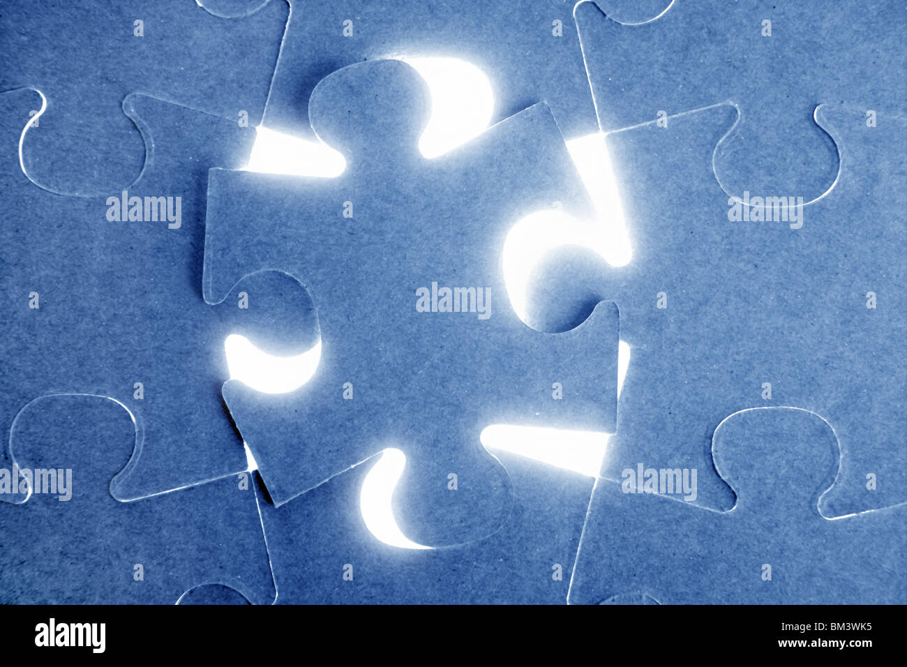 Blue puzzle, communication teamwork metaphor, conection challenge Stock ...