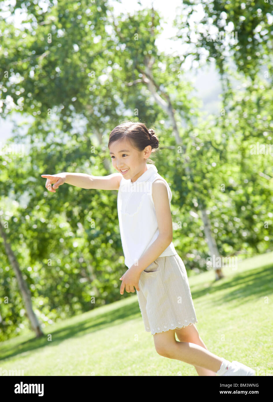 A Girl with Fleshly Green Stock Photo - Alamy