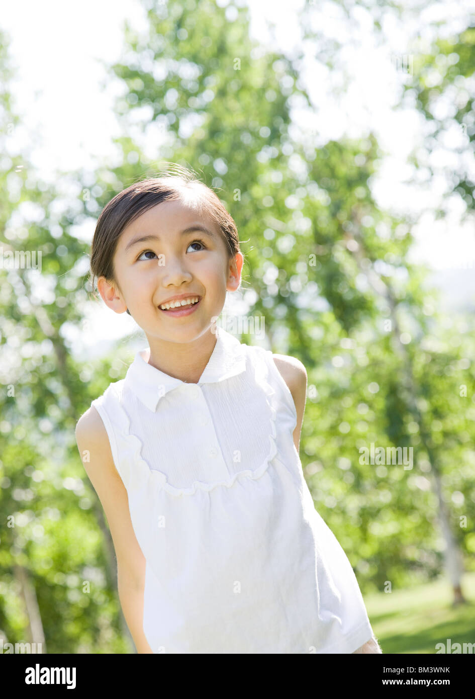 A Girl with Fleshly Green Stock Photo - Alamy